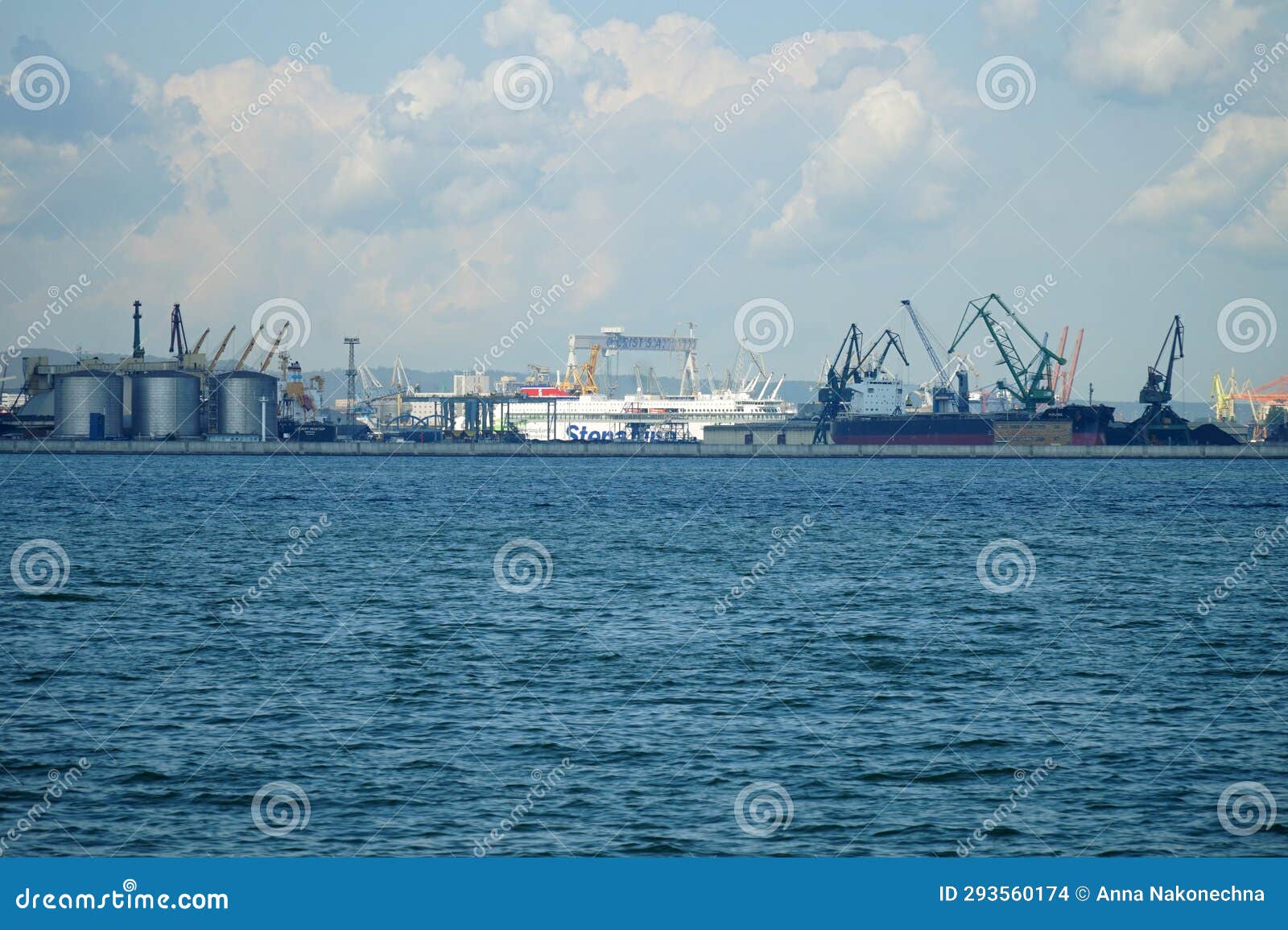 View of the Port of Gdynia from a Ship Sailing on the Sea Stock Photo ...