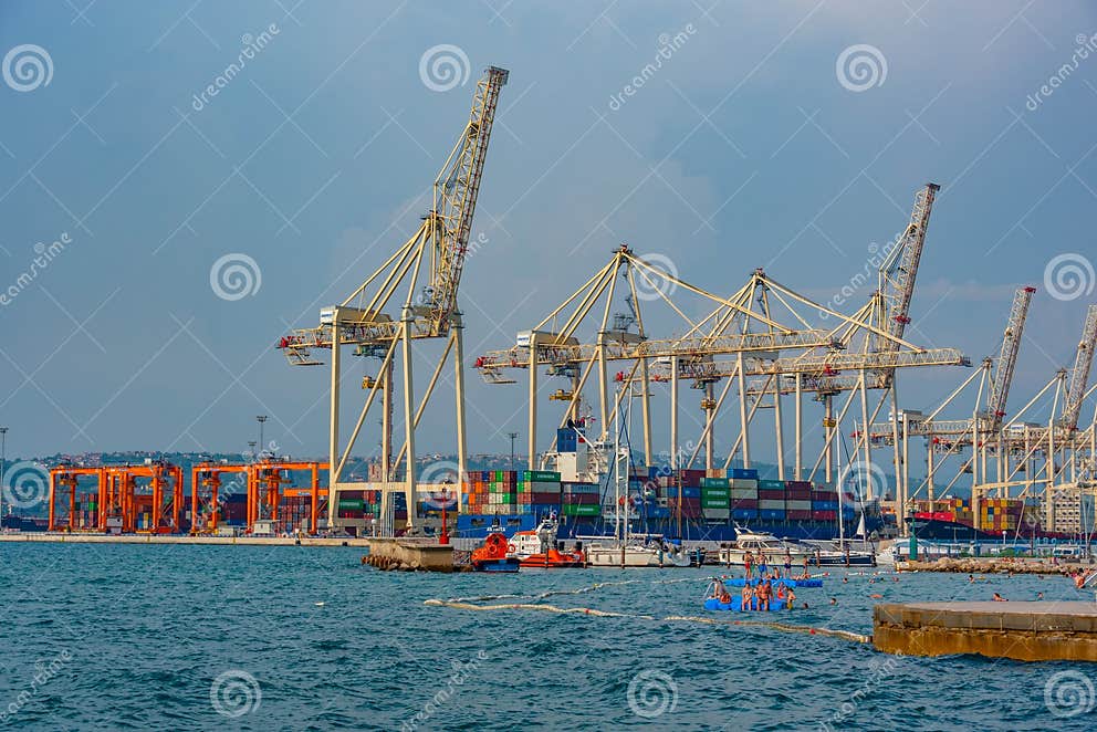 View of Port of Koper in Slovenia Editorial Stock Photo - Image of ...