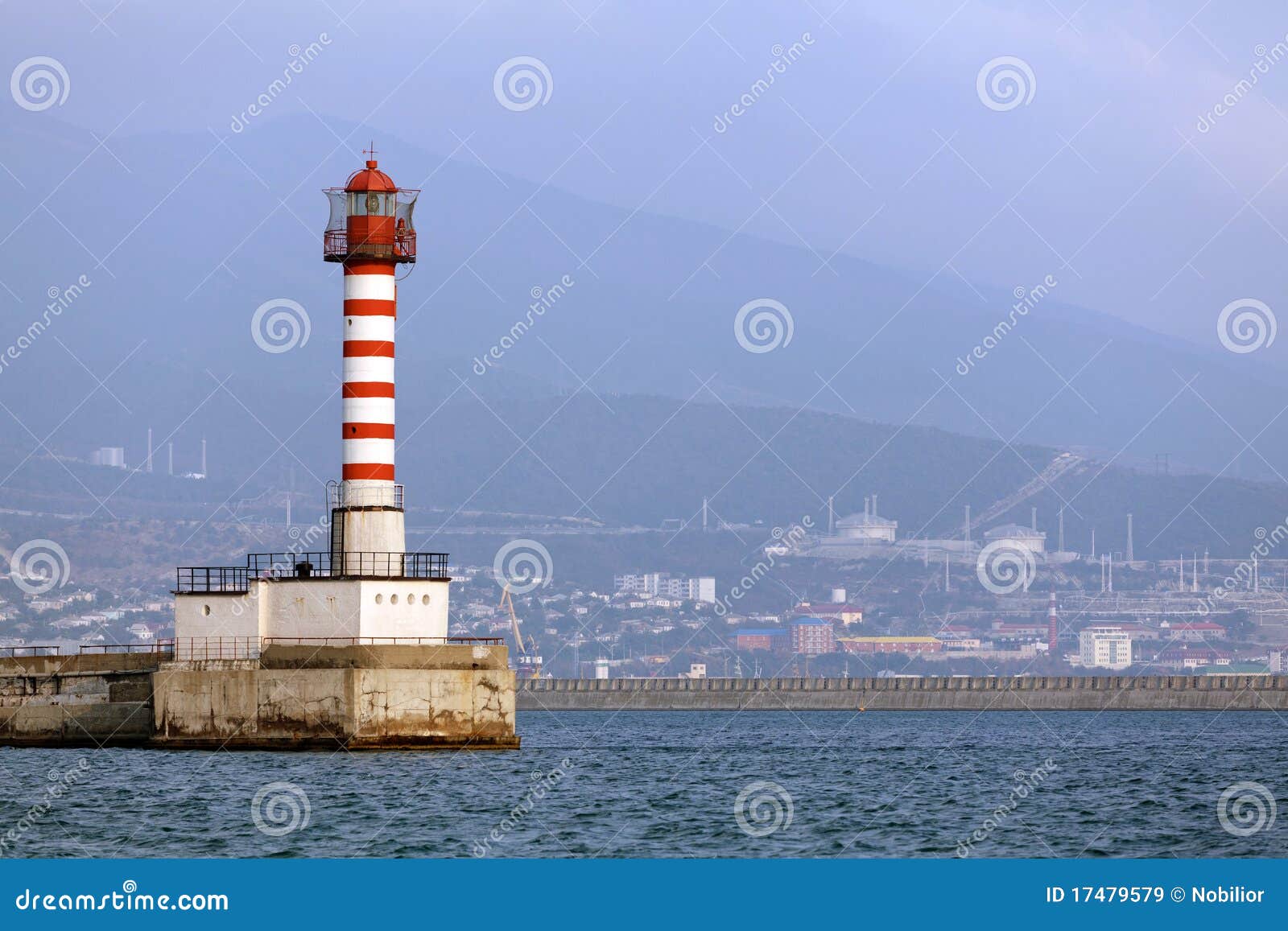 View of the port light stock image. Image of island, nautical - 17479579