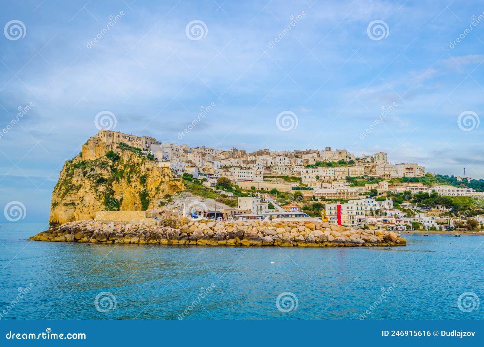 View of Port of Peschici in Italy....IMAGE Stock Photo - Image of coast ...