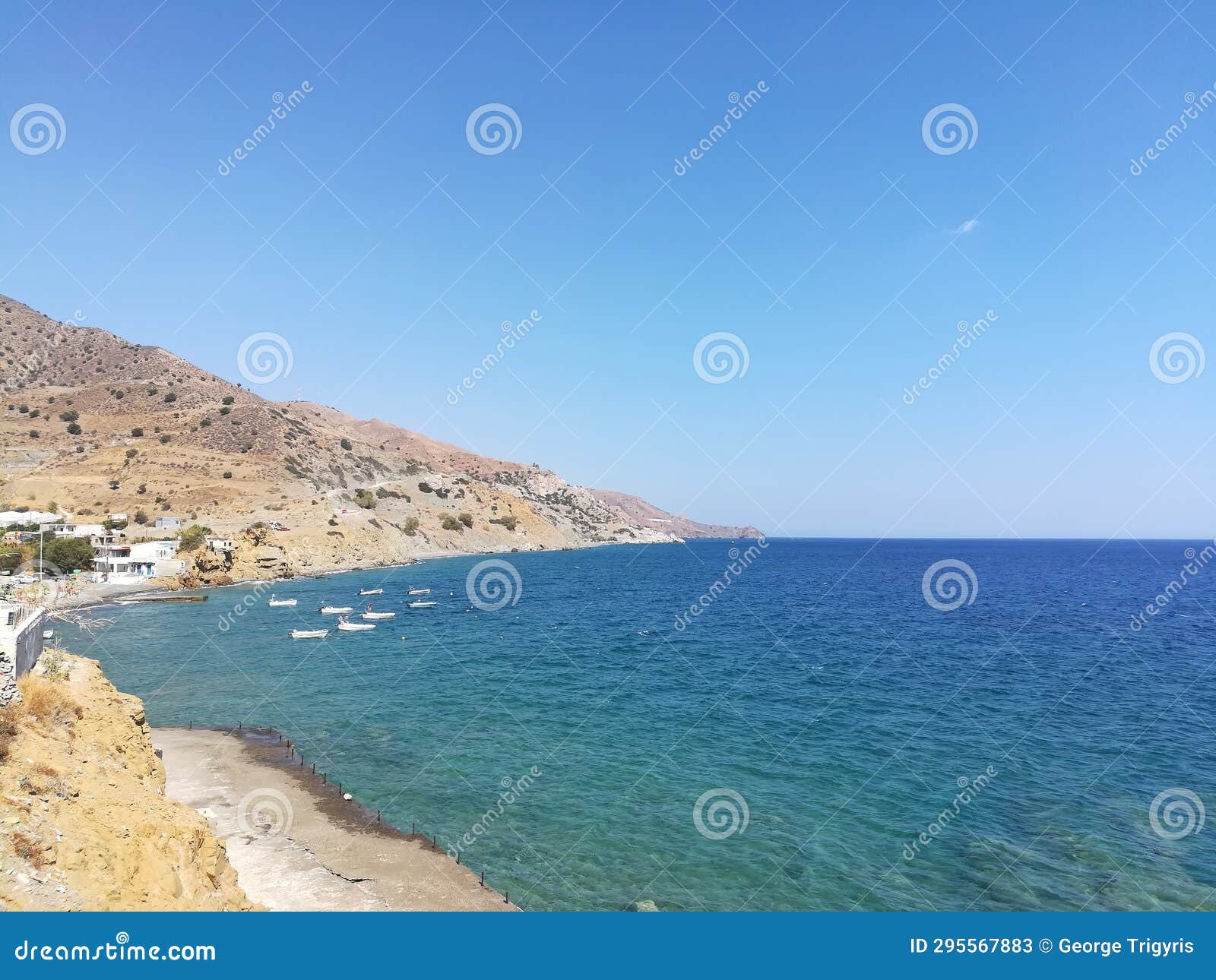 View of a Port in the South of Crete Stock Image - Image of boats ...
