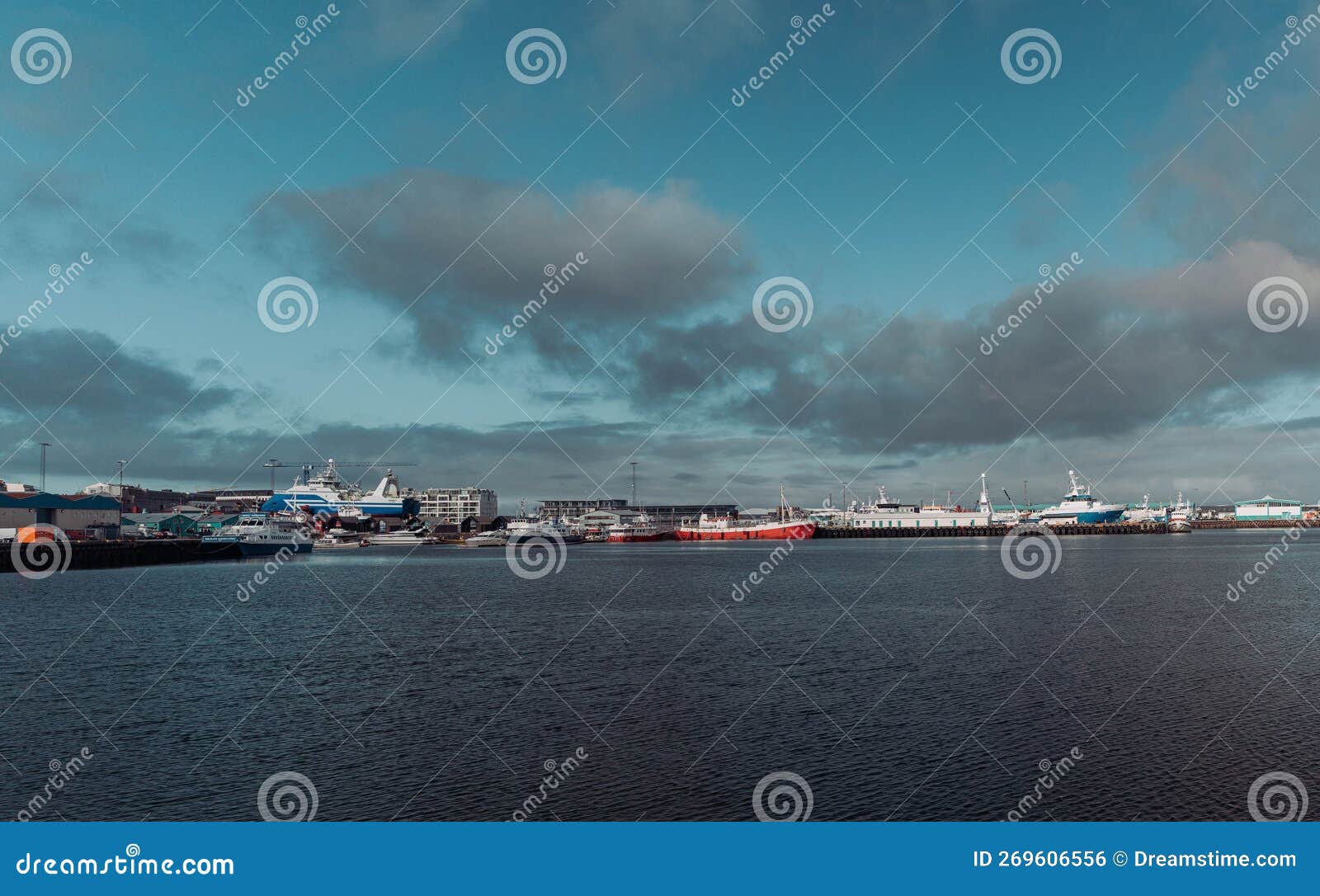 View of the Port by the Water. Stock Photo - Image of ship, beach ...