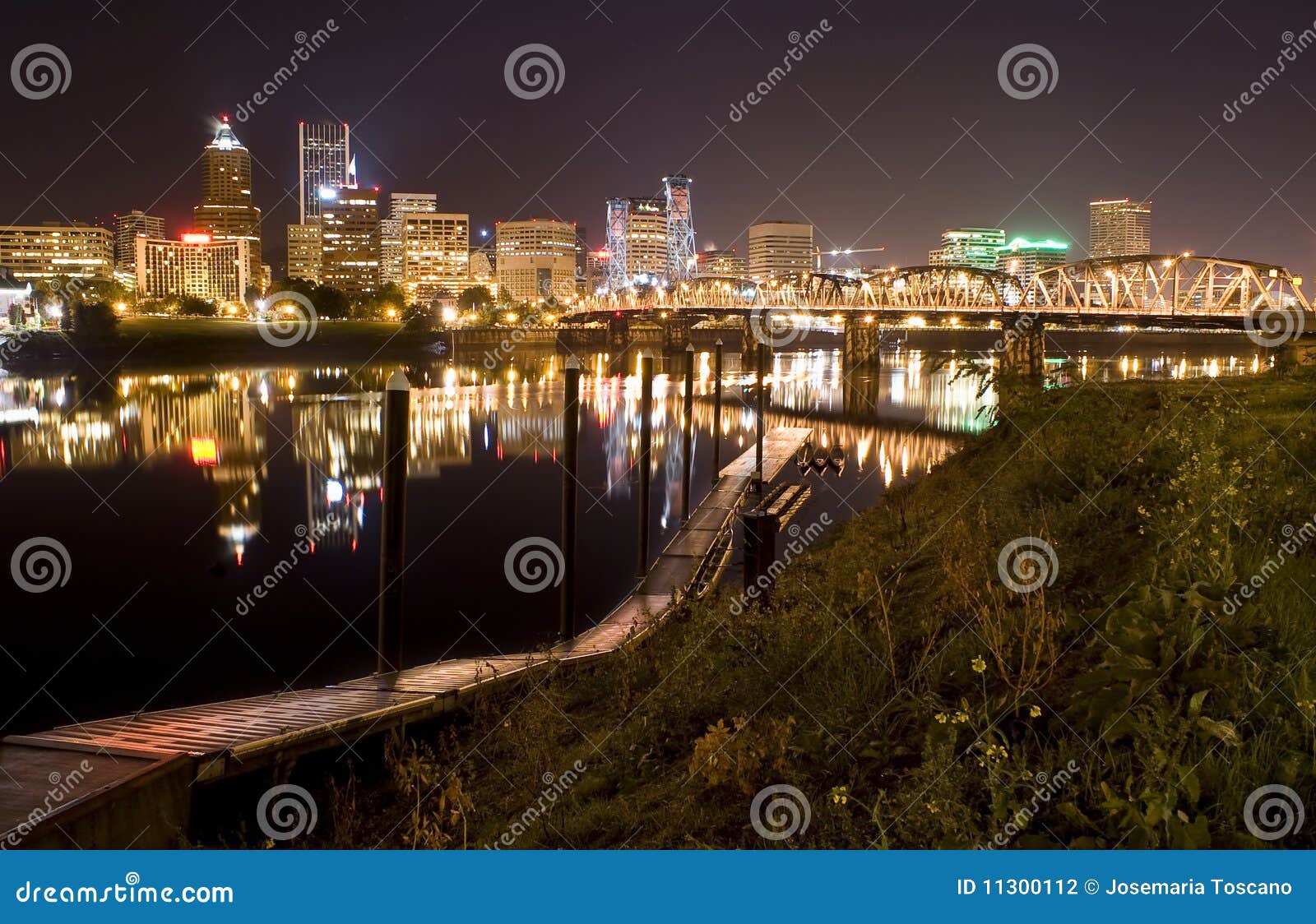 View of Portland, Oregon Cityscape Stock Photo - Image of northwest ...