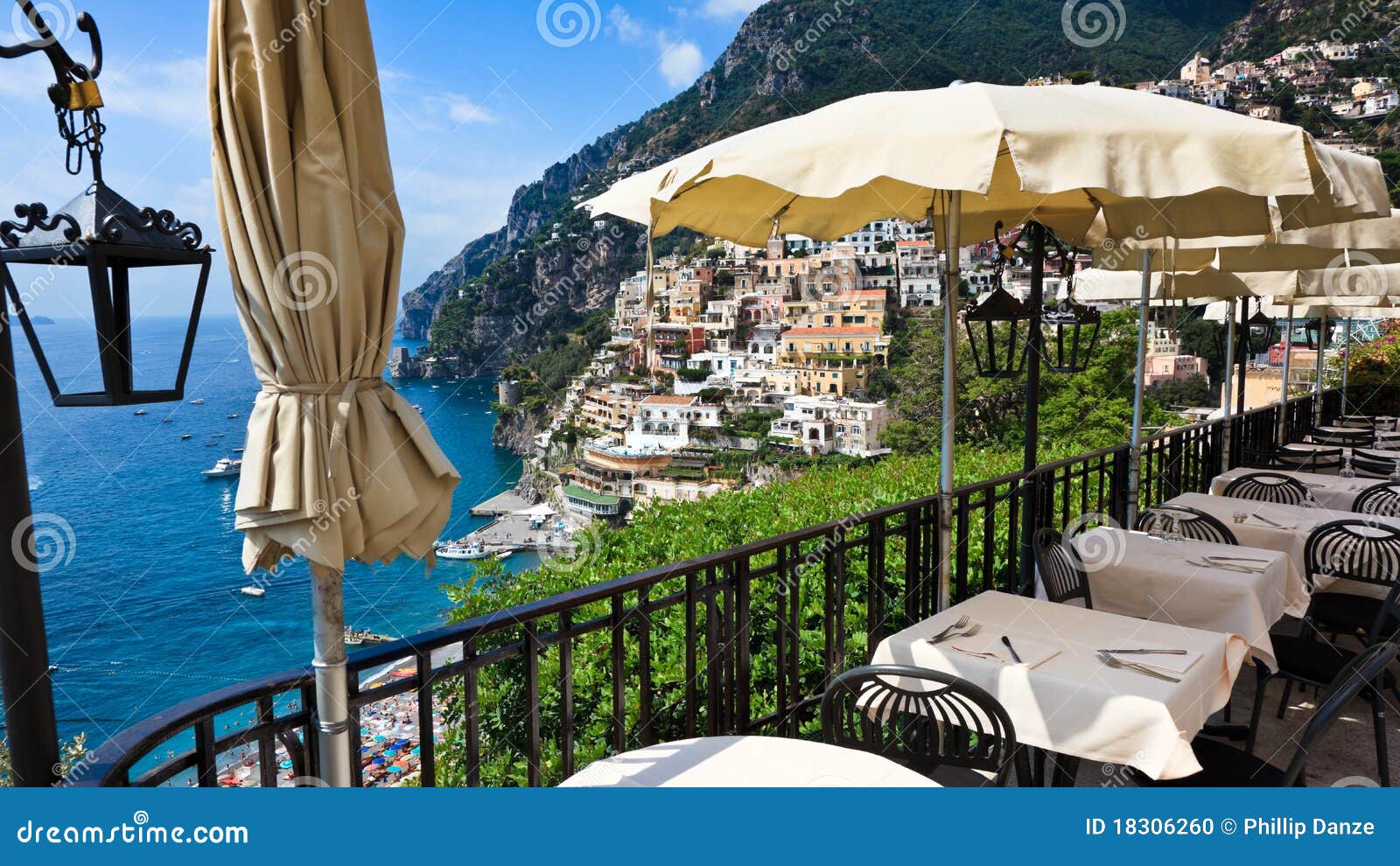 View of Positano from Above Stock Photo - Image of water, tourism: 18306260