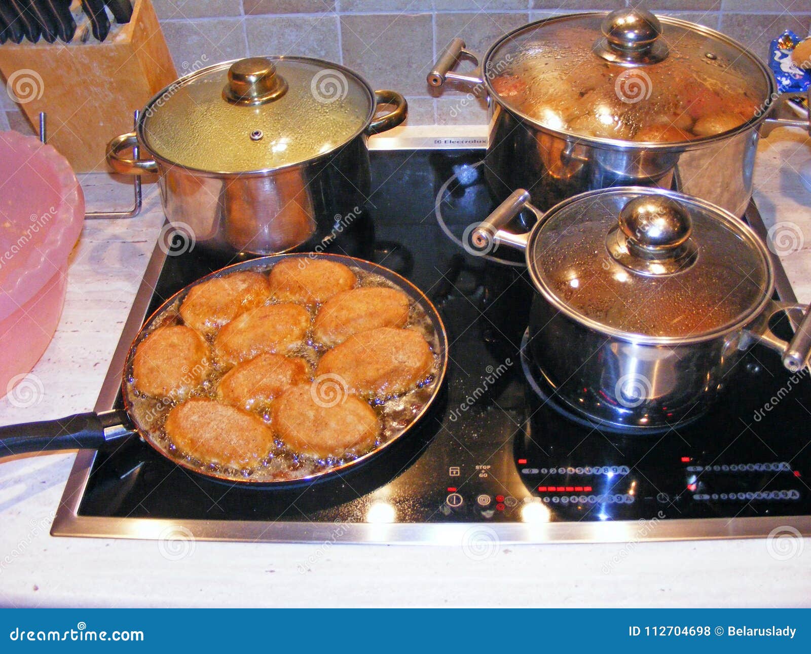 View of Pot Filled Ready To Be Cooked Stock Photo - Image of gourmet ...