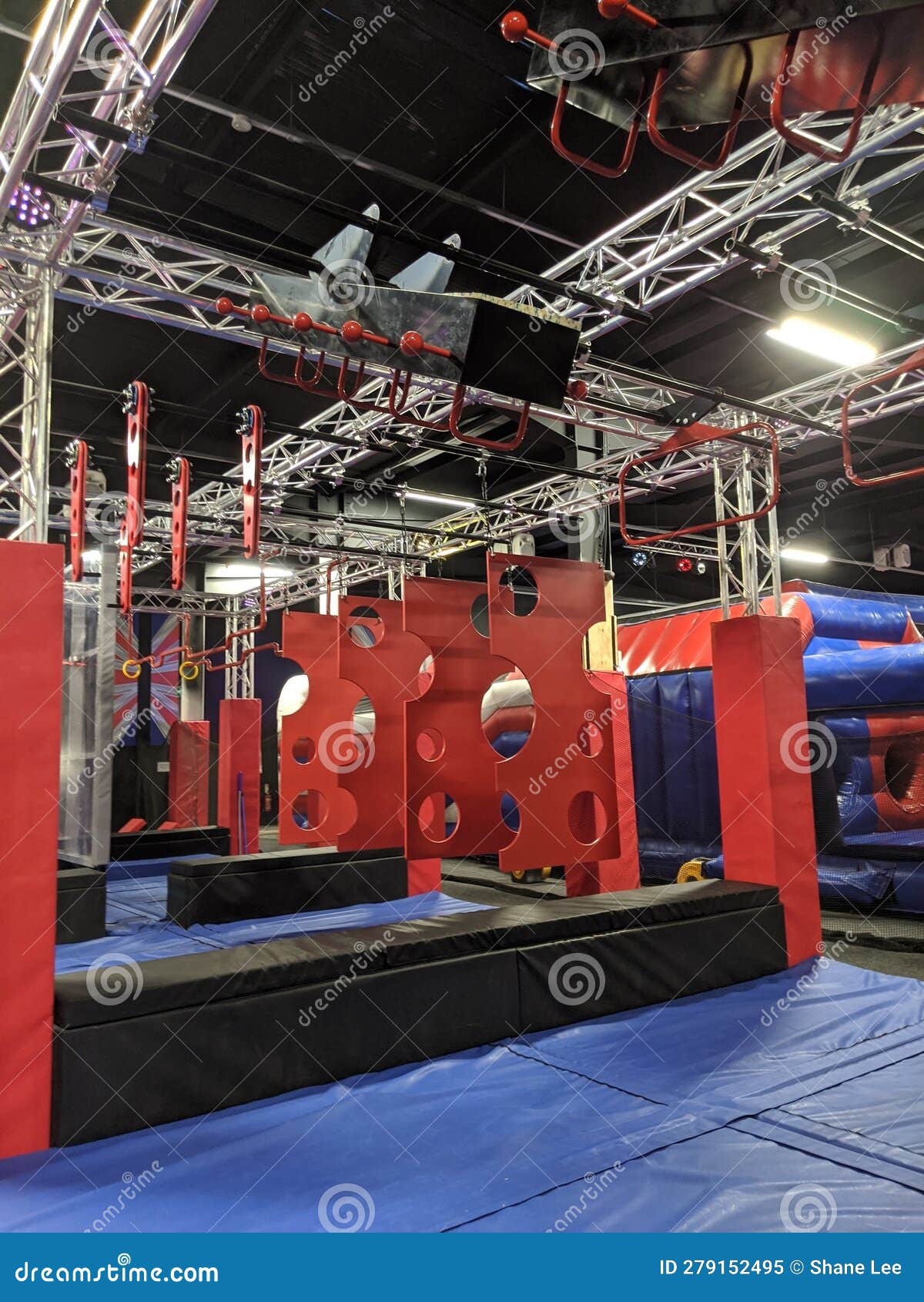 Practice Area for Ninja Warrior Training Stock Image - Image of ...