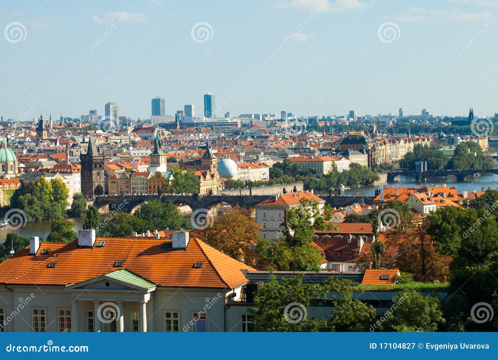 View of Prague stock image. Image of castle, church, outdoors - 17104827
