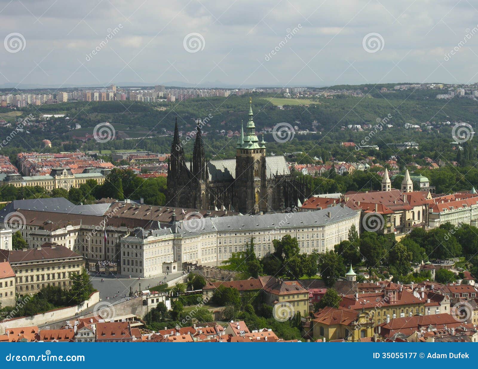 View of Prague castle stock image. Image of panorama - 35055177