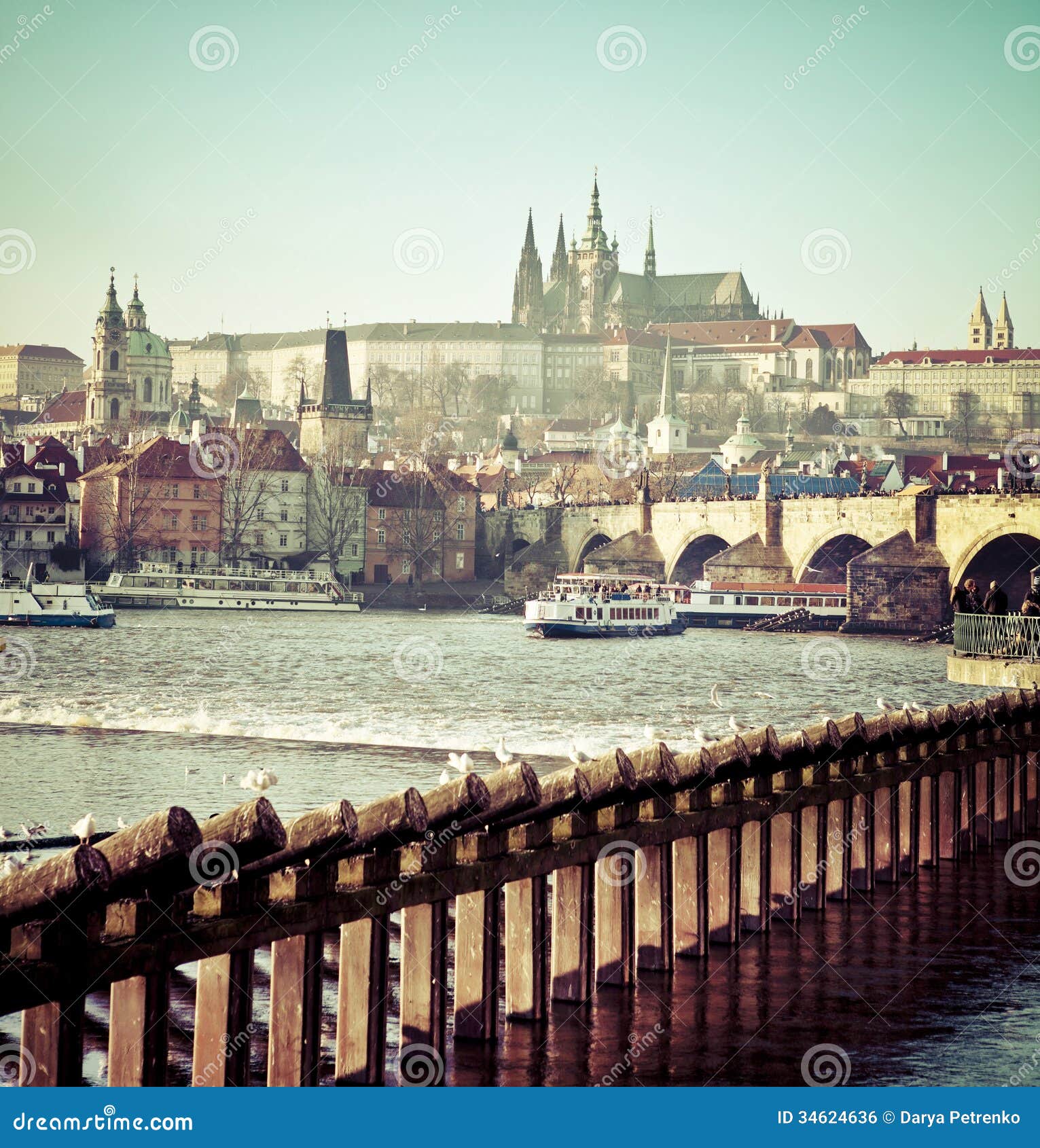 View of Prague Castle stock photo. Image of bohemian - 34624636