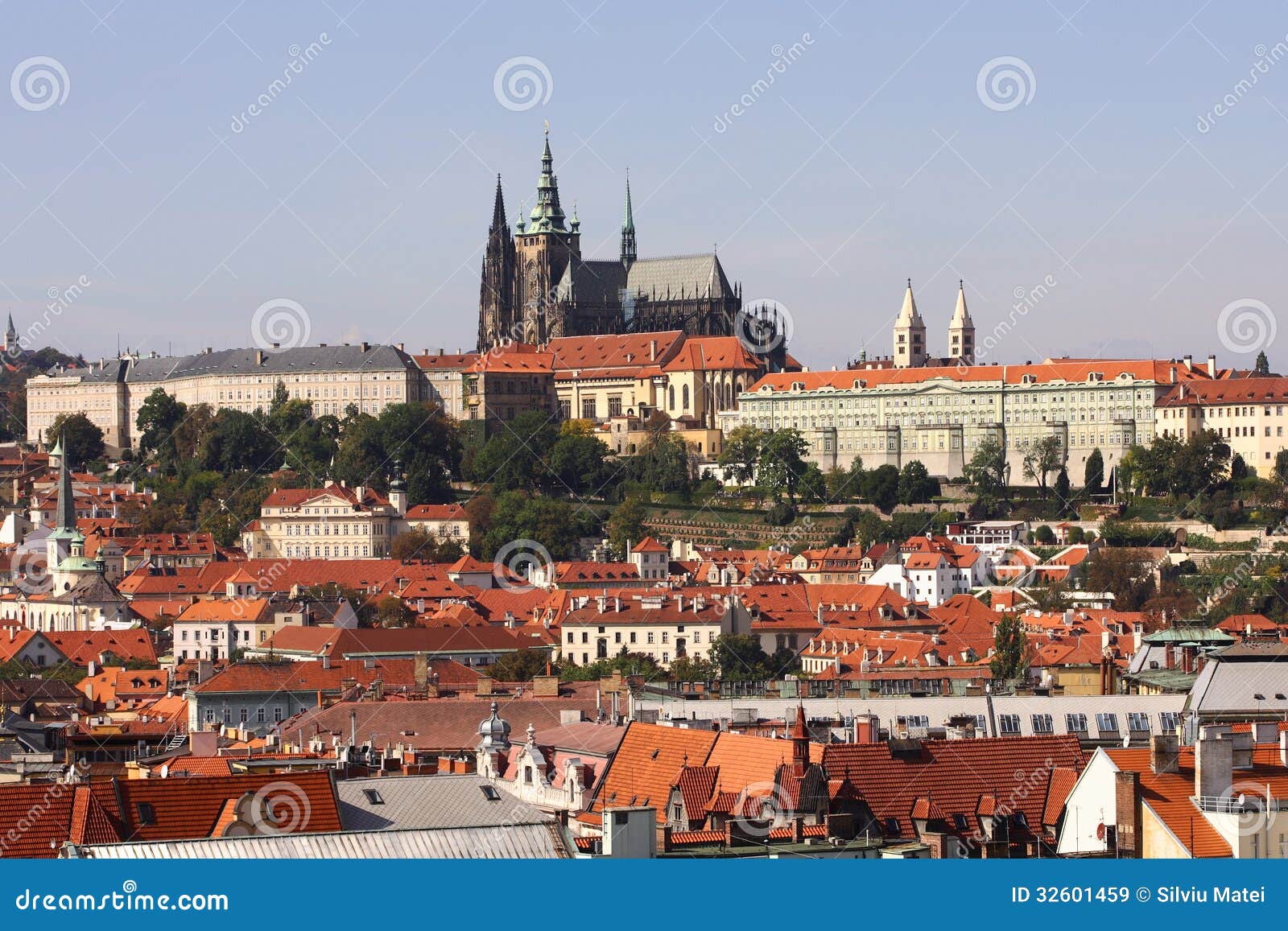 View on Prague castle stock image. Image of historical - 32601459