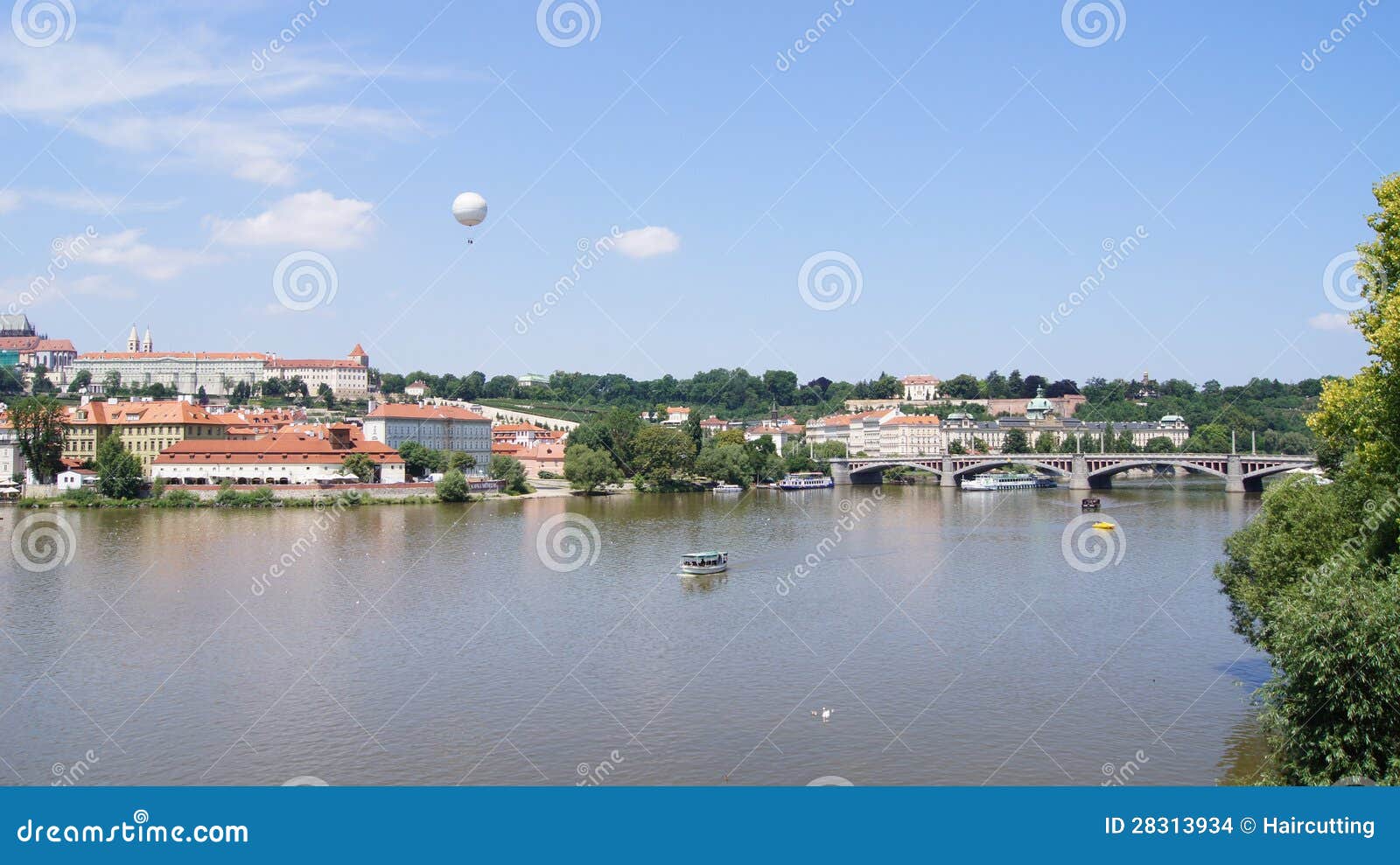 View of Prague from river stock photo. Image of prague - 28313934