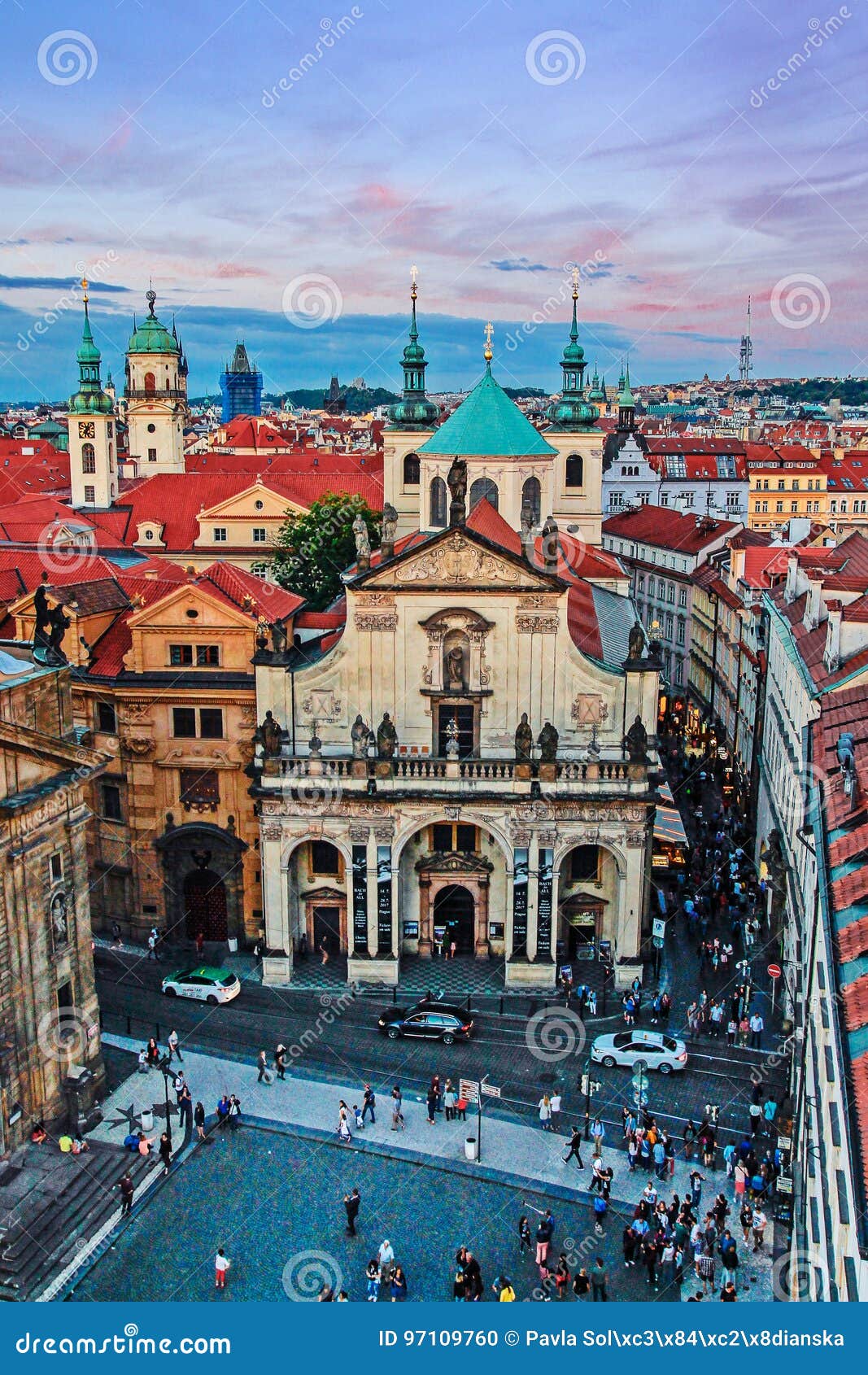 The View from Prague Tower on the City Editorial Image - Image of ...