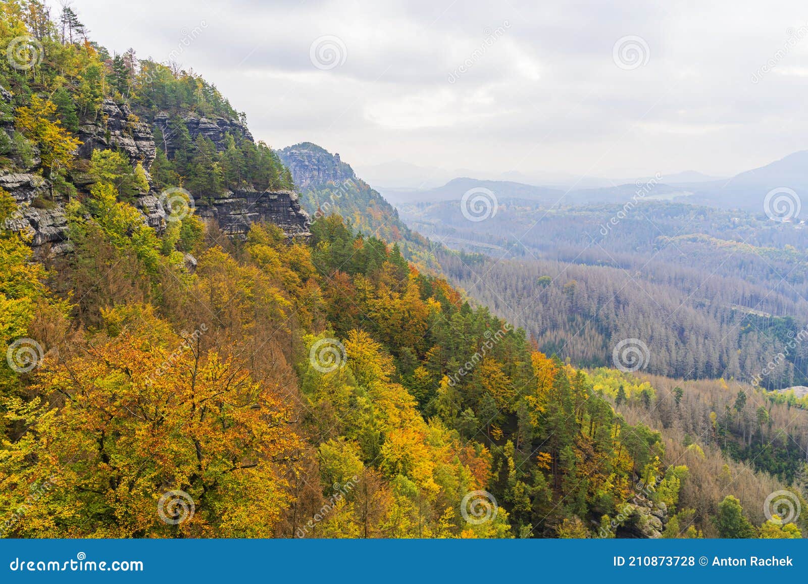 View of Pravcicka Brana - the Biggest Natural Gate in Europe Stock ...