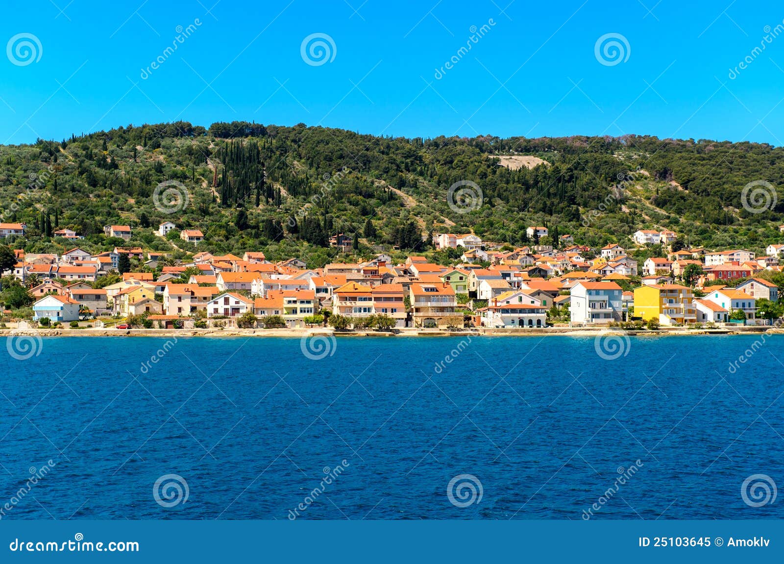 View of the Preko stock image. Image of mountain, hill - 25103645