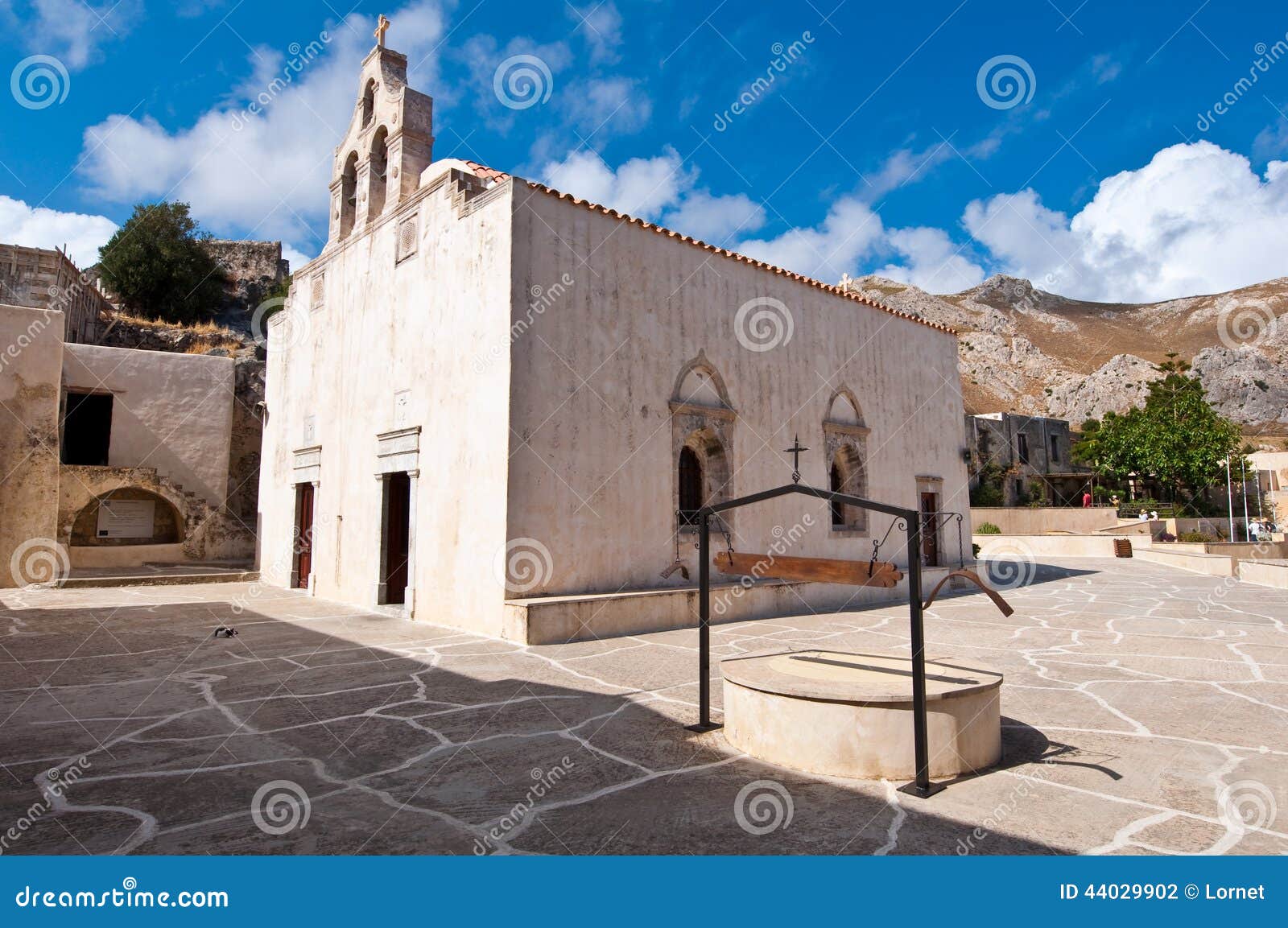 View of Preveli Monastery. Crete Island, Greece. Stock Photo - Image of ...