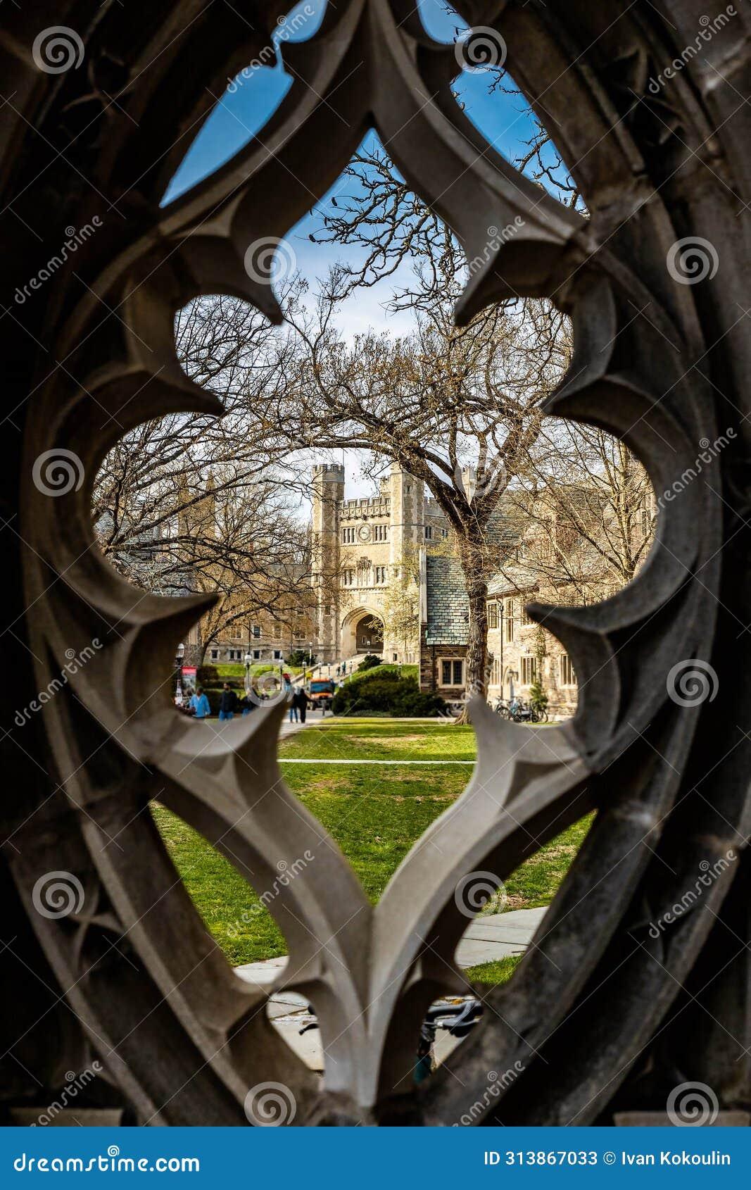 View of Princeton University Campus through the Window Stock Image ...