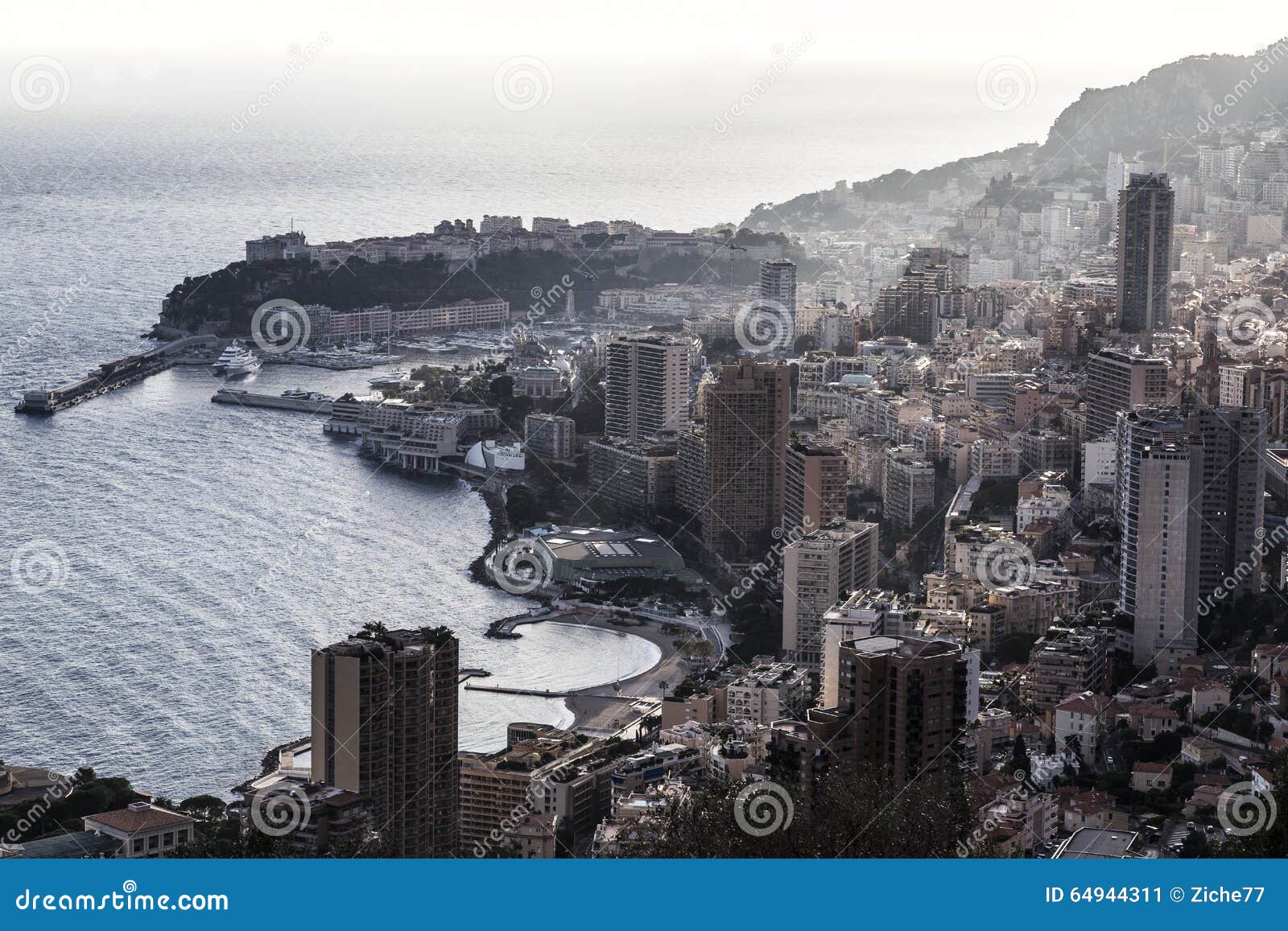 A View of the Principality of Monaco Stock Image - Image of harbour ...