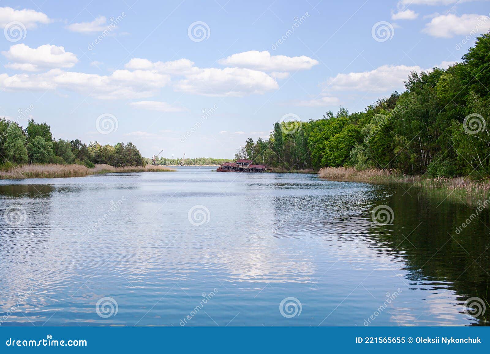 View of the Pripyat River in the Chernobyl Exclusion Zone Stock Image ...