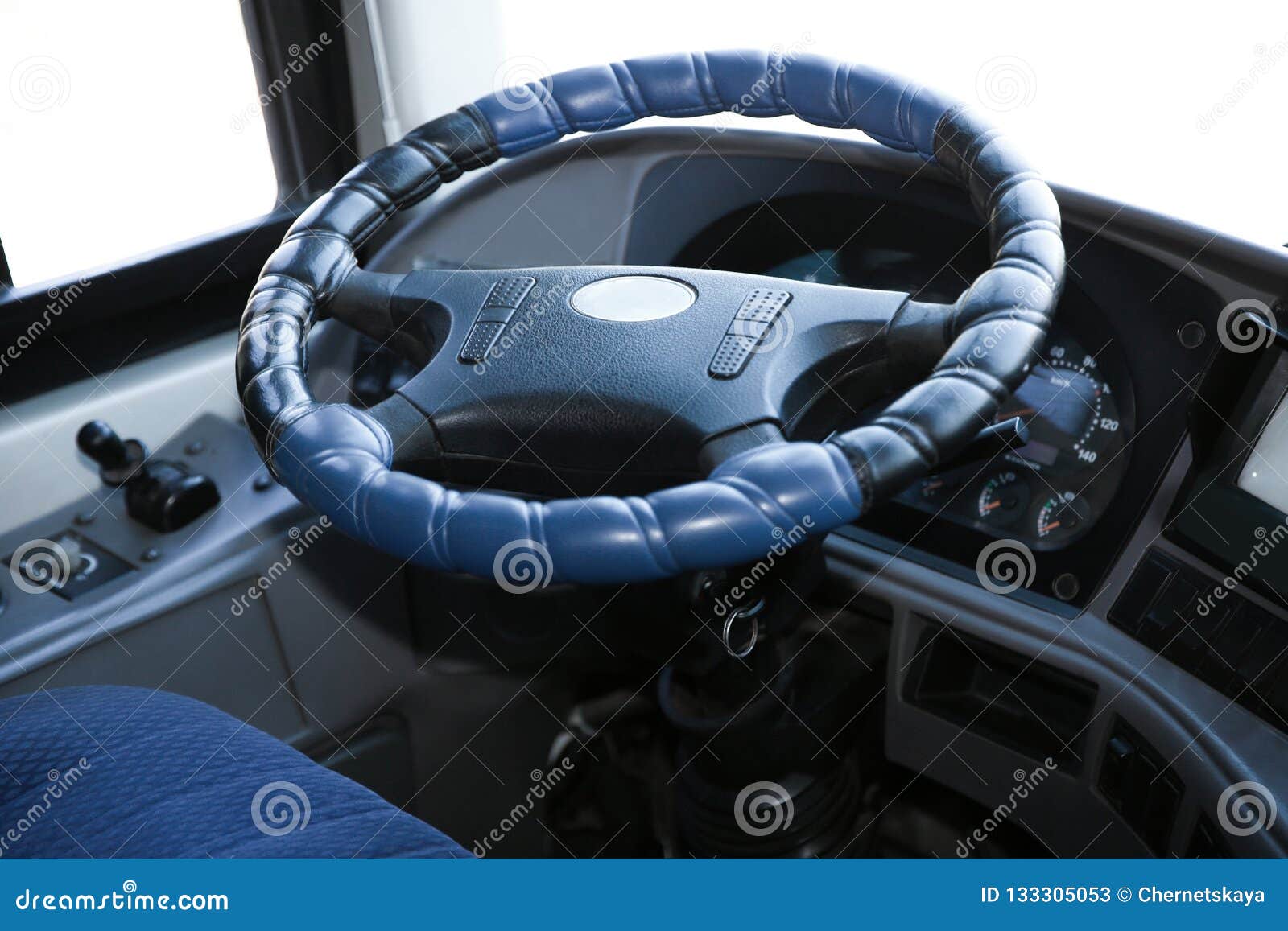 View of Professional Driver`s Cab Stock Image - Image of interior ...