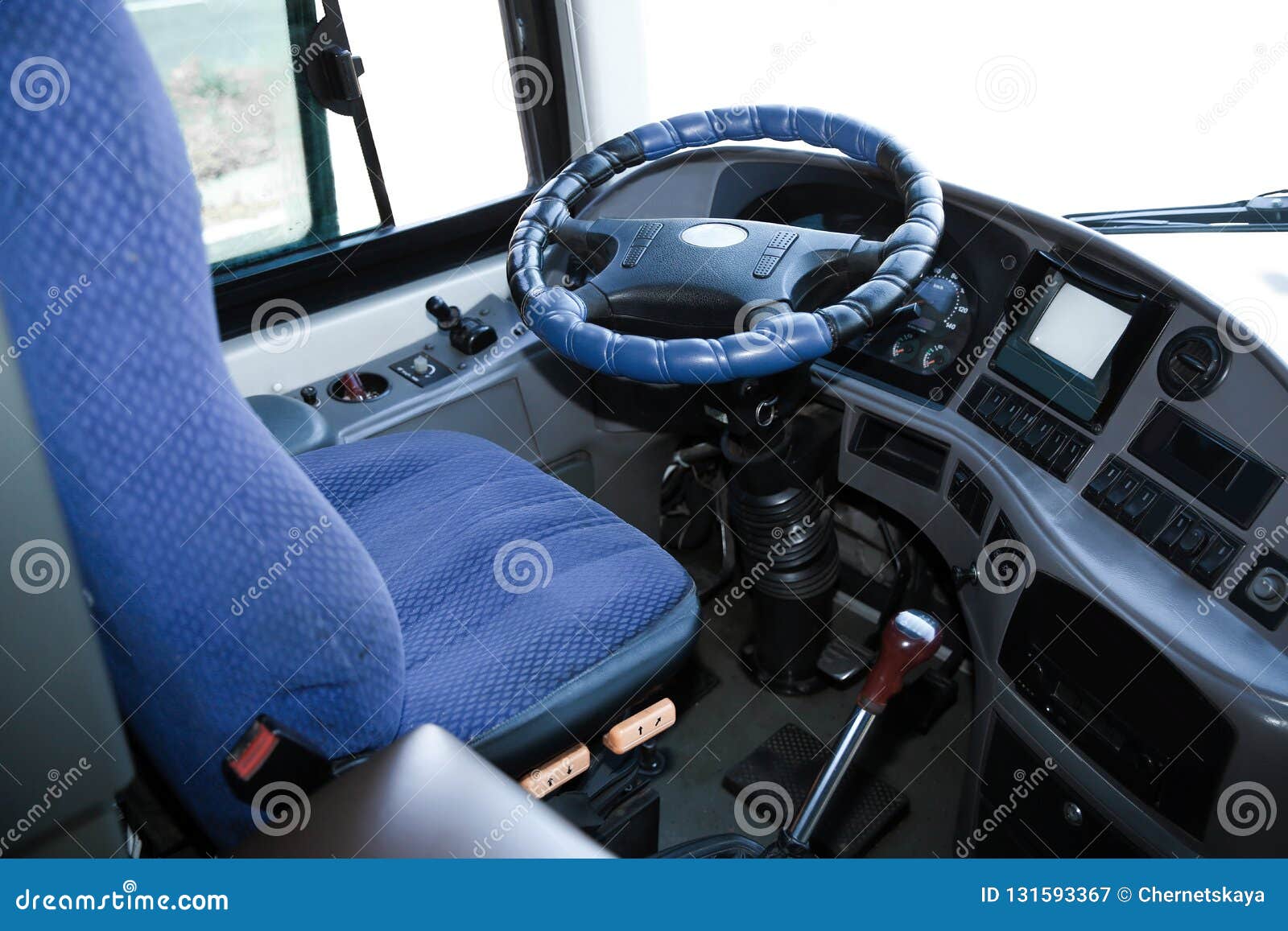 View of Professional Driver`s Cab Stock Image - Image of business ...