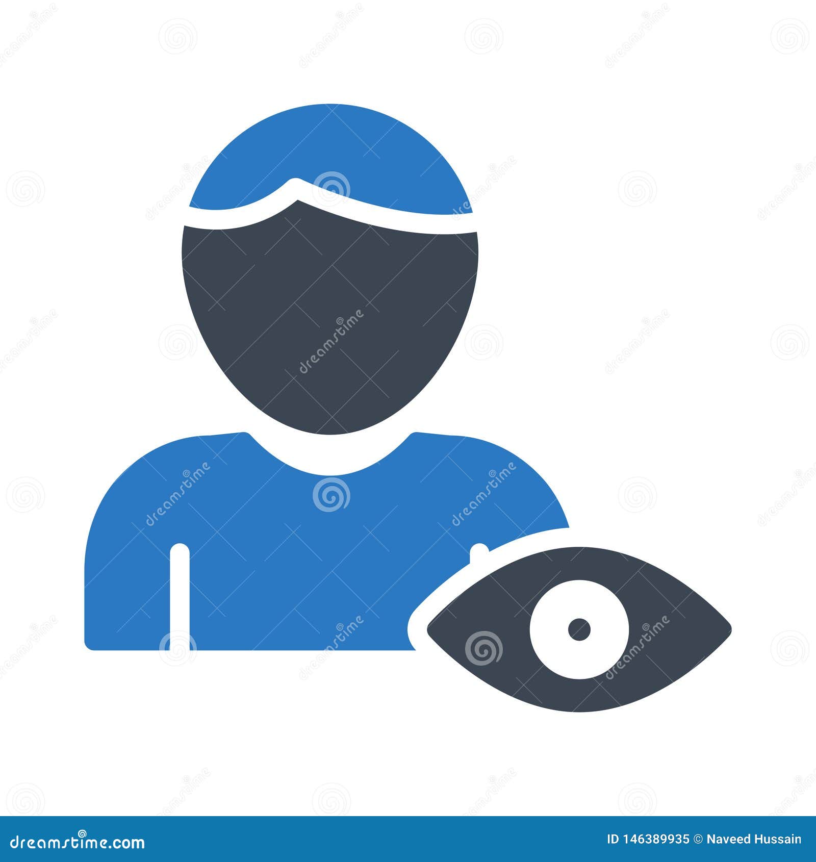 View Profile Glyph Color Vector Icon Stock Illustration - Illustration ...