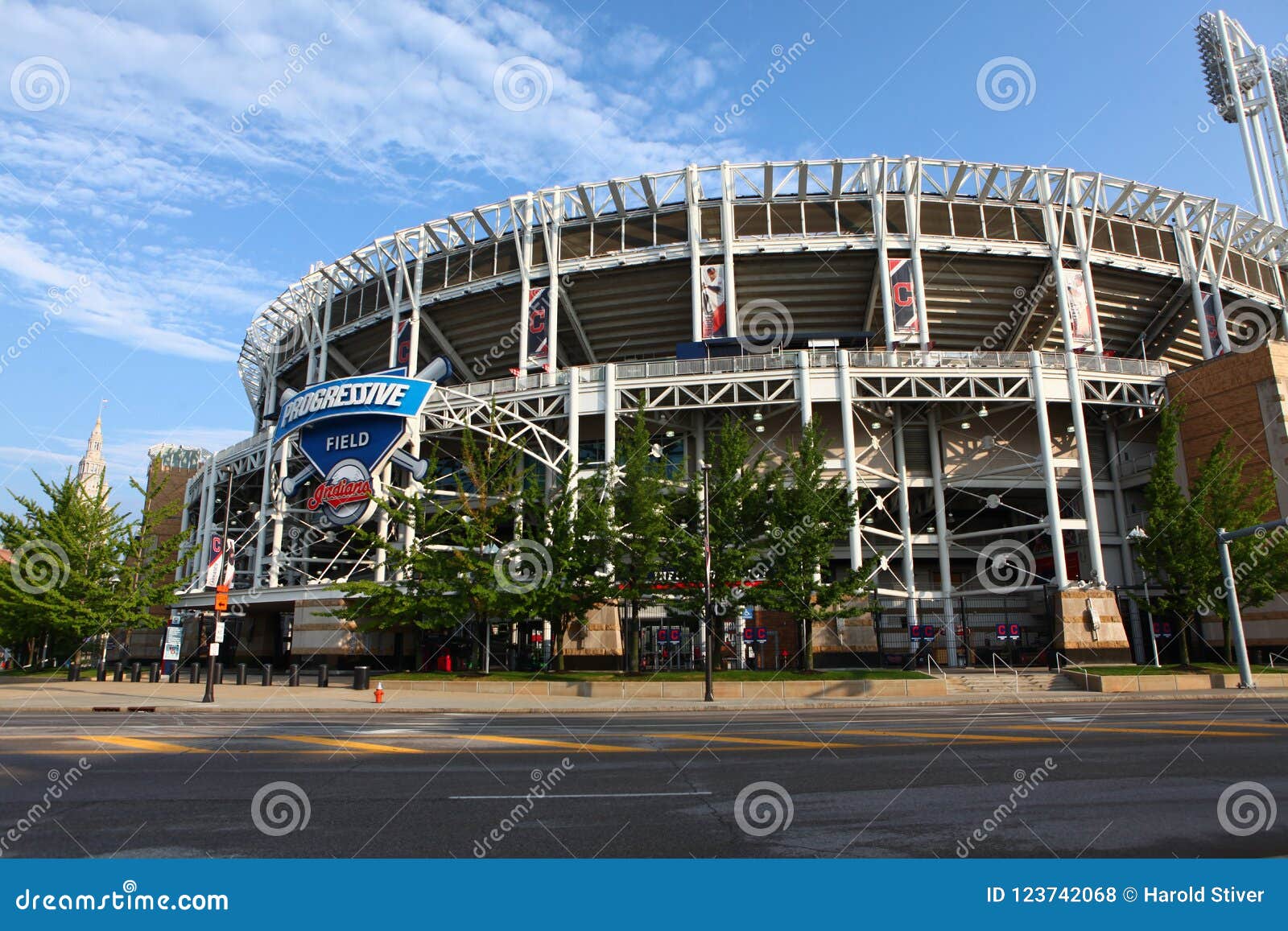 View of Progressive Field in Cleveland Editorial Stock Photo - Image of ...