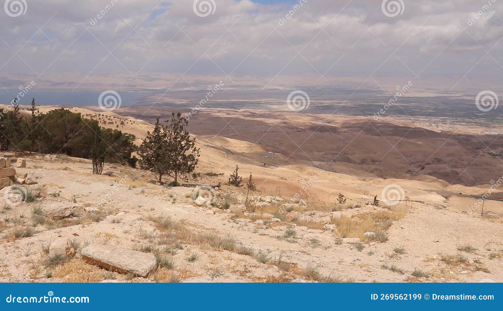 A View of the Promised Land, Mount Nebo. Stock Image - Image of nature ...