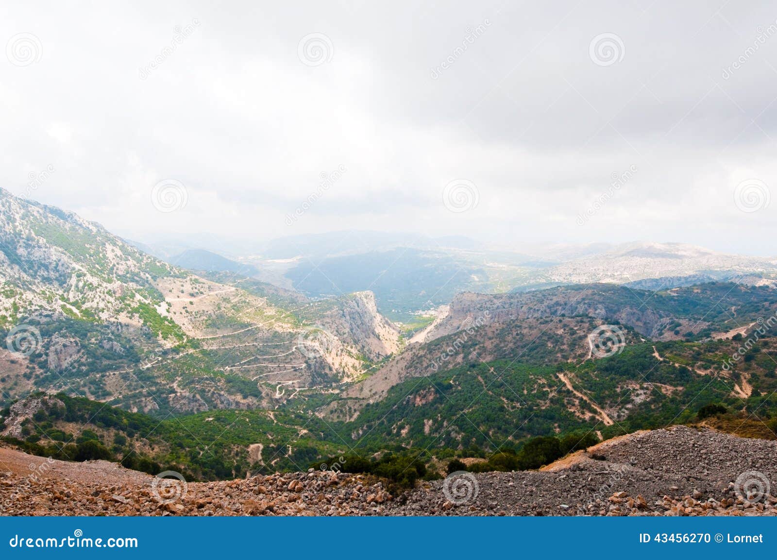 View of Psiloritis Mountains on the Island of Crete in Greece. Stock ...