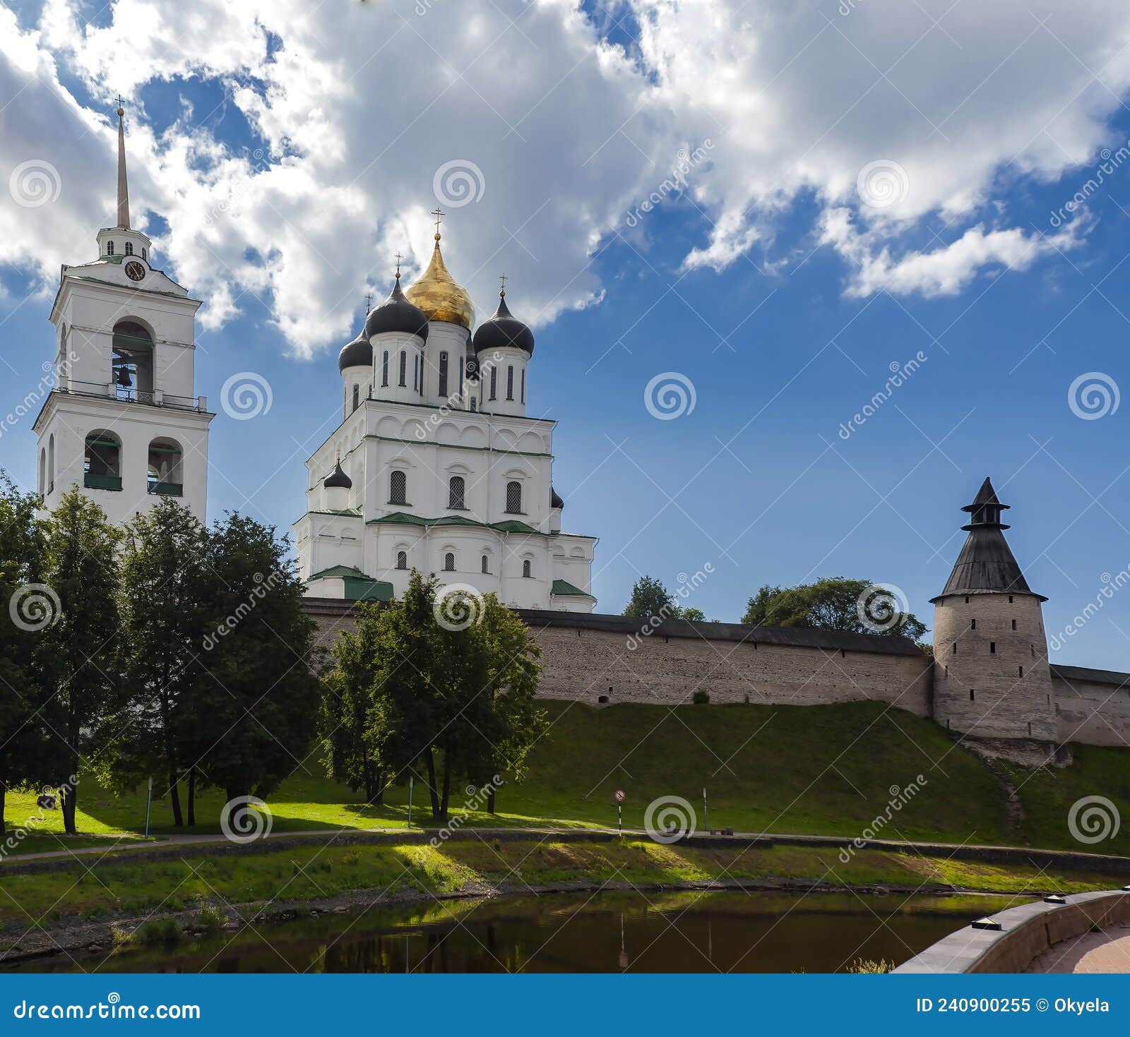 Pskov, The Bell Tower Of The Ancient Orthodox Church Of Michael The ...