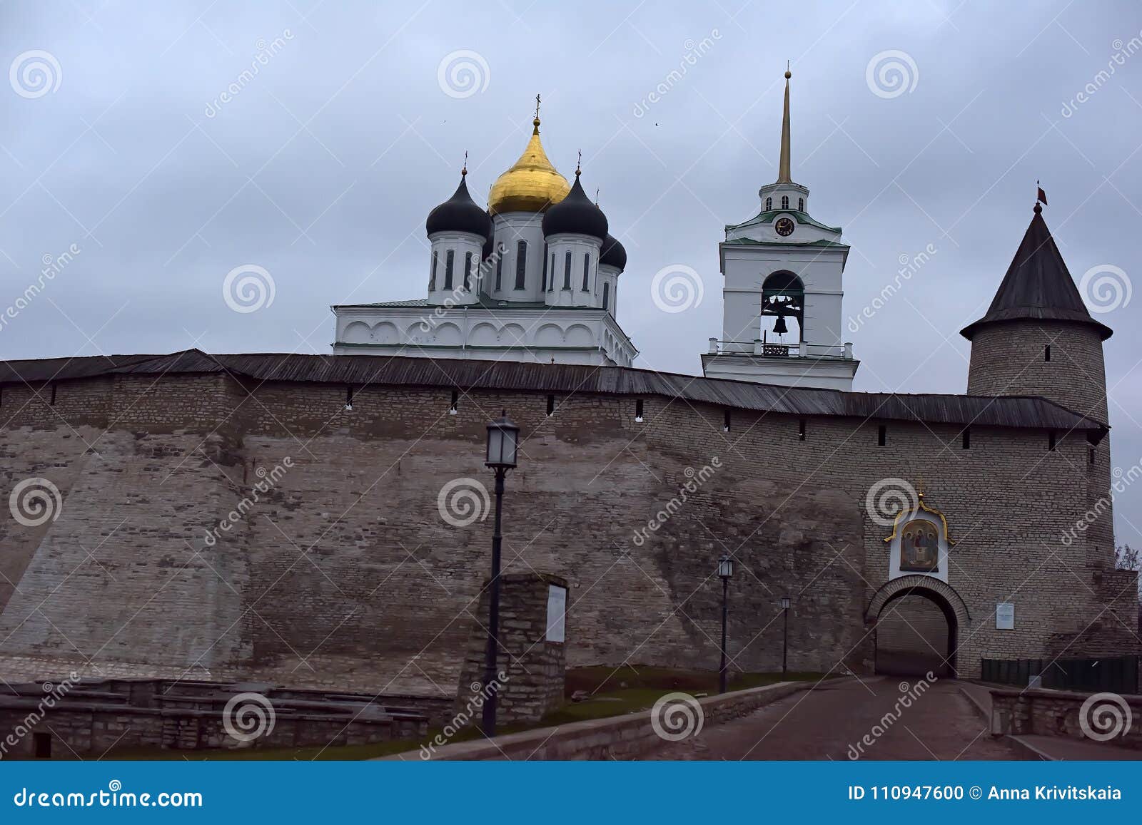 View of Pskov Kremlin, Pskov Krom, an Ancient Citadel in Pskov Oblast ...