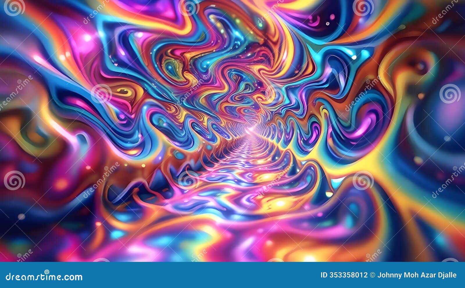 A Psychedelic Pattern with Trippy Colors Stock Illustration ...