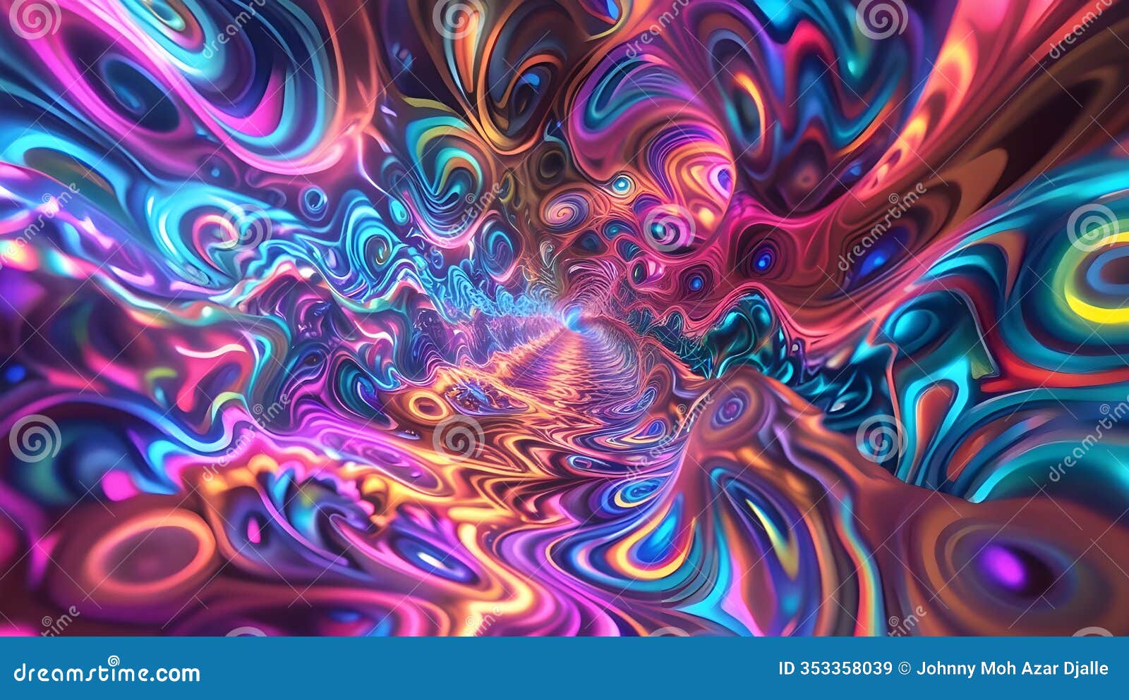 A Psychedelic Pattern with Trippy Colors Stock Illustration ...