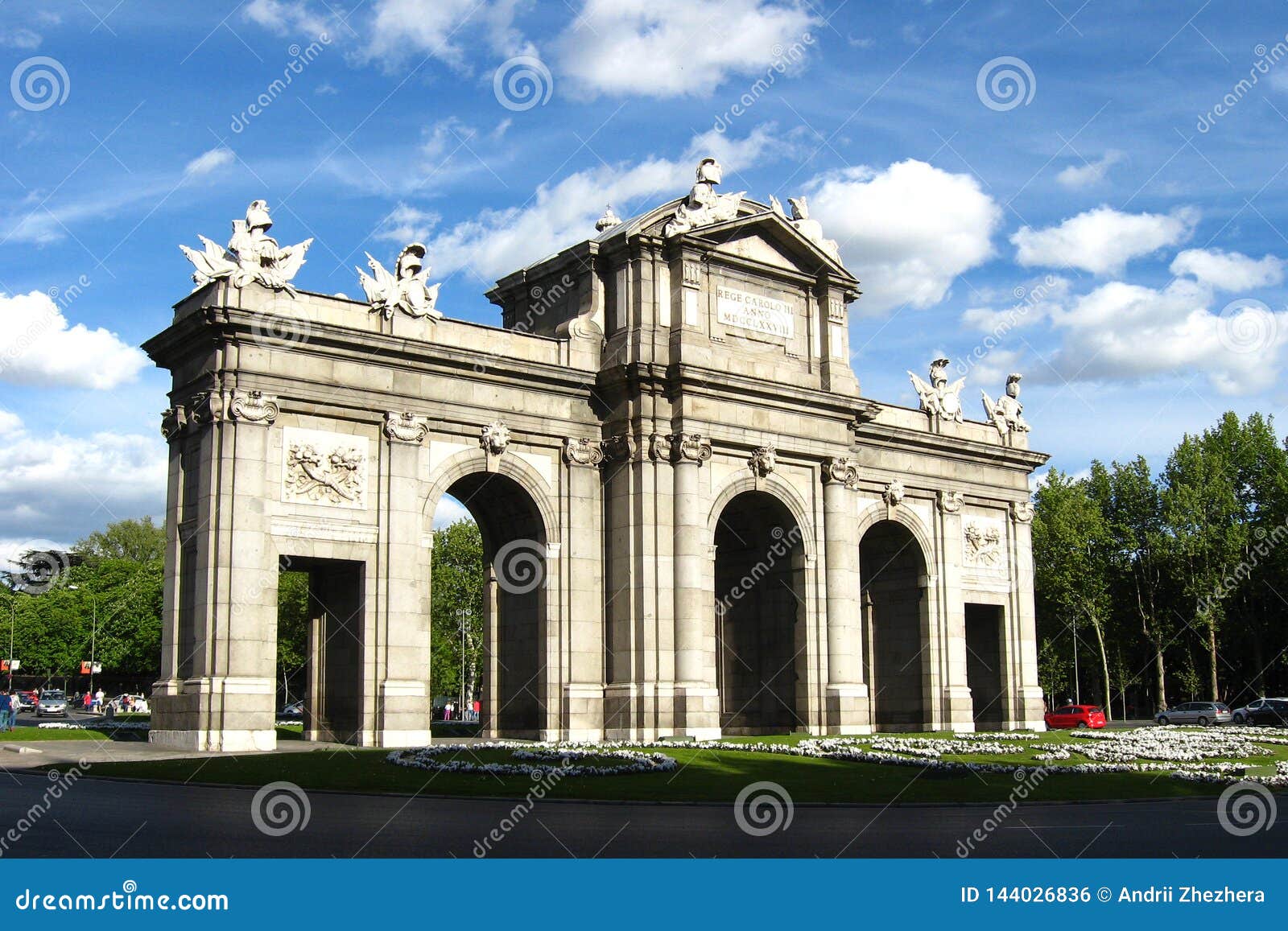 View of Puerta De Alcala in Madrid, Spain Stock Photo - Image of ...