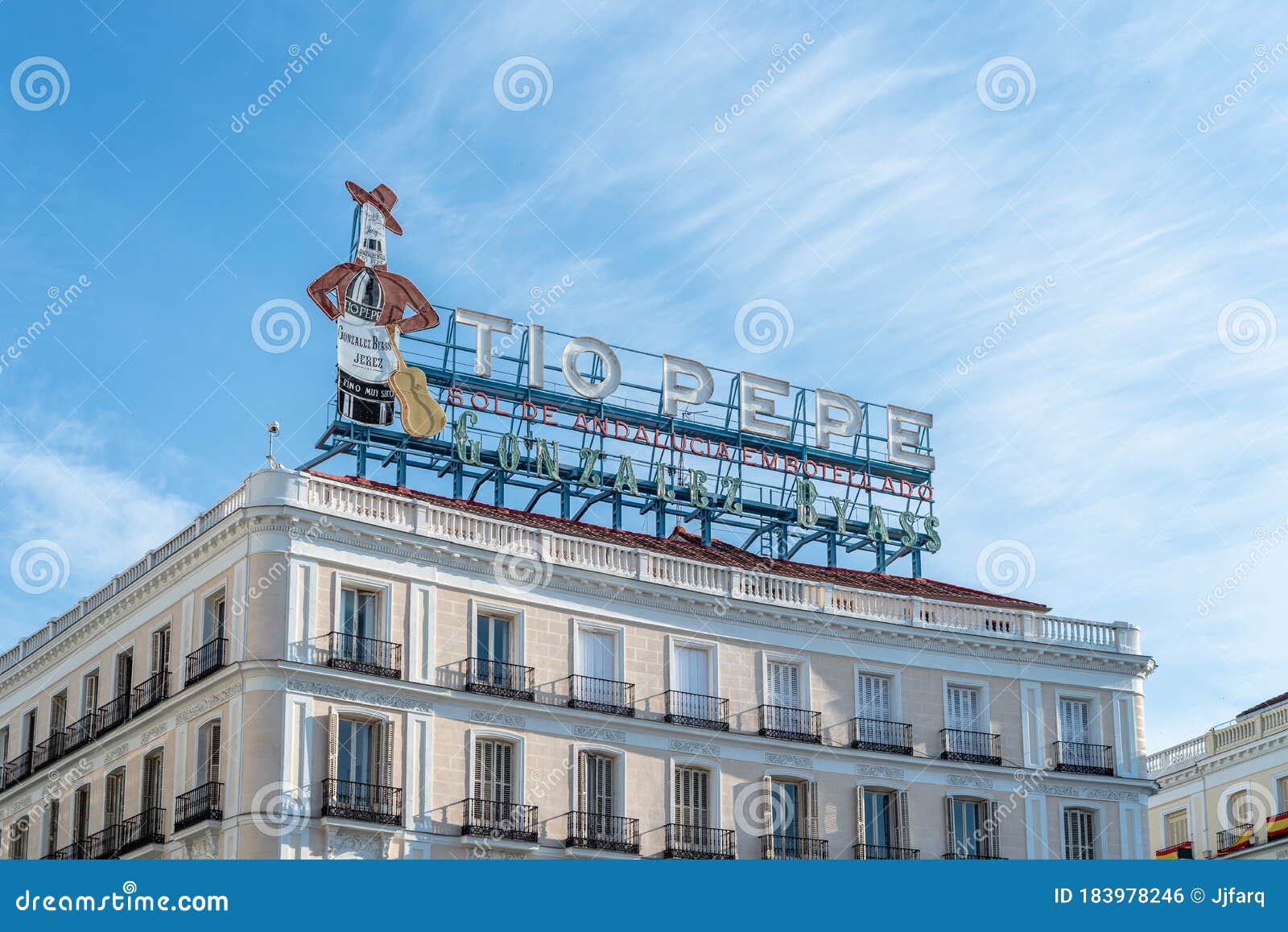 View of Puerta Del Sol Square in Historic Centre of Madrid Editorial ...