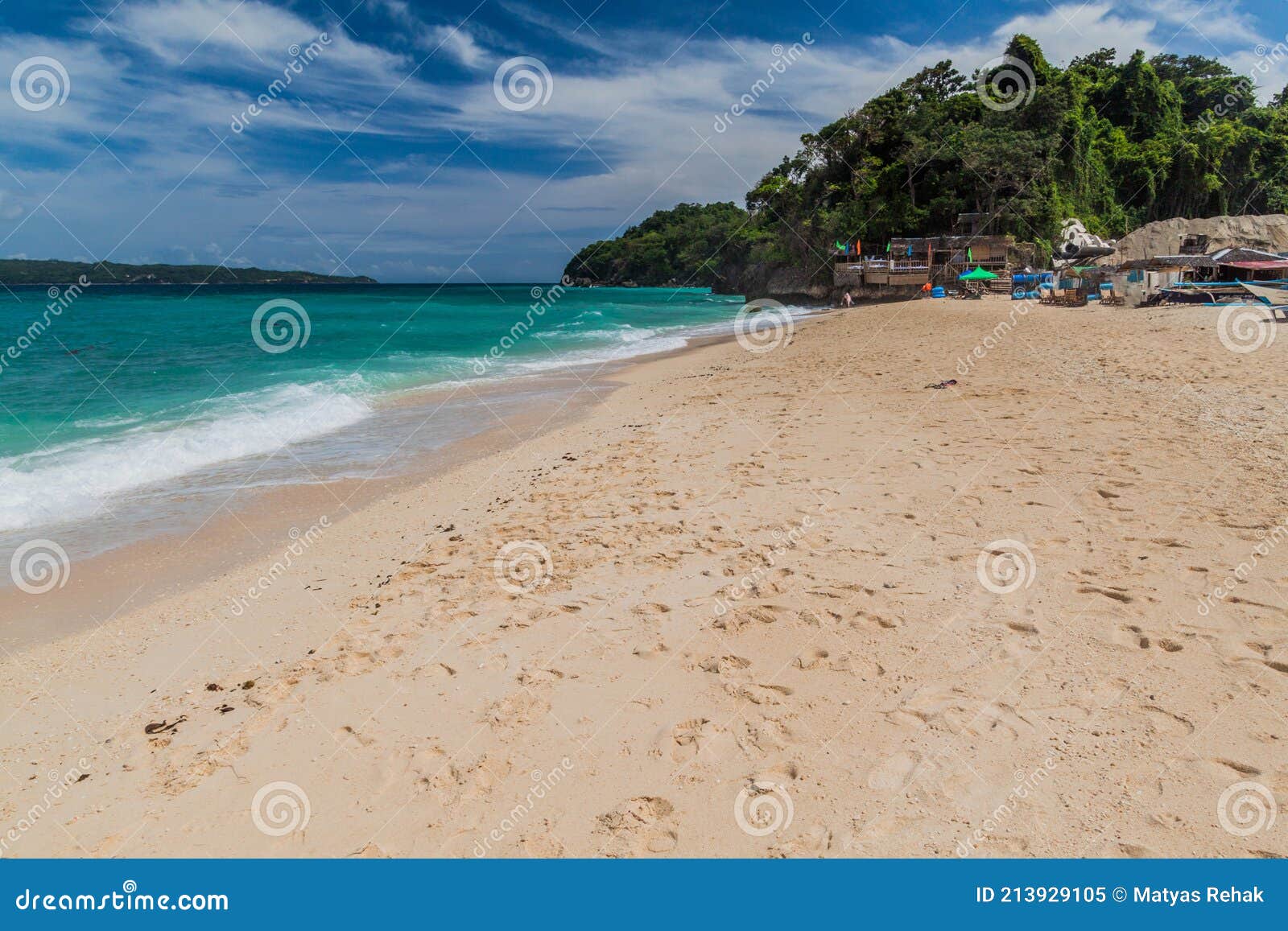 View of Puka Shell Beach at Boracay Island, Philippin Stock Image ...