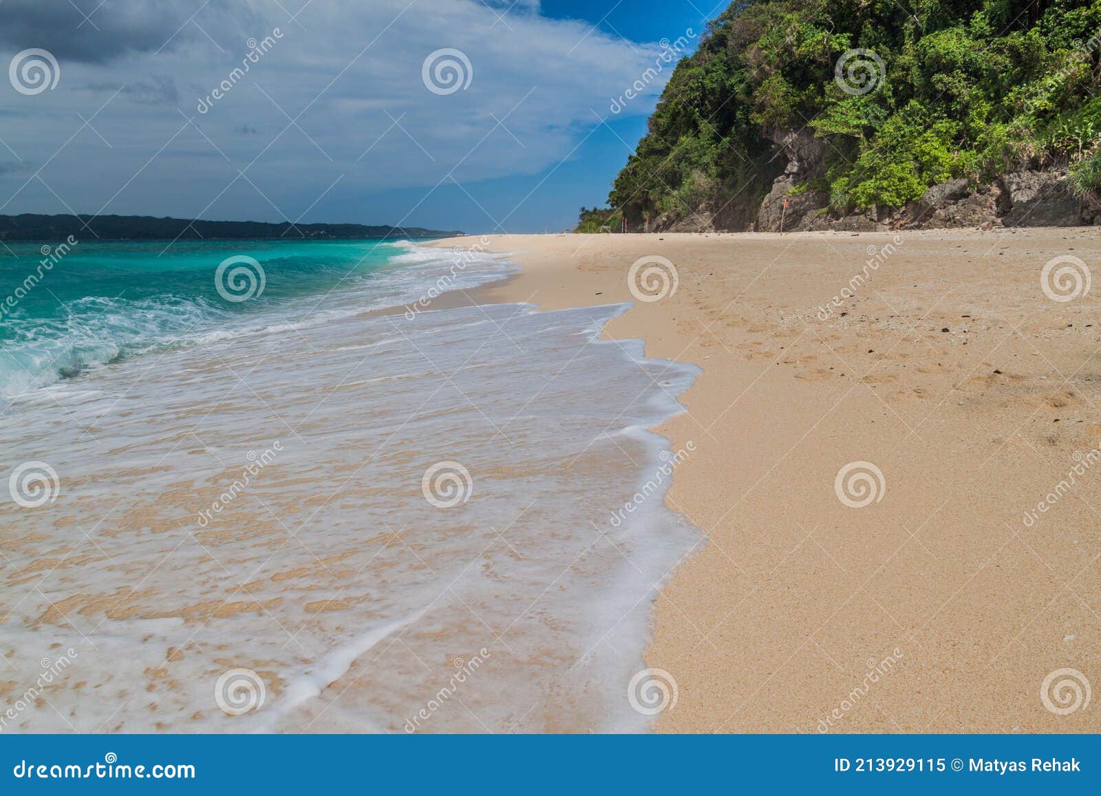View of Puka Shell Beach at Boracay Island, Philippin Stock Image ...