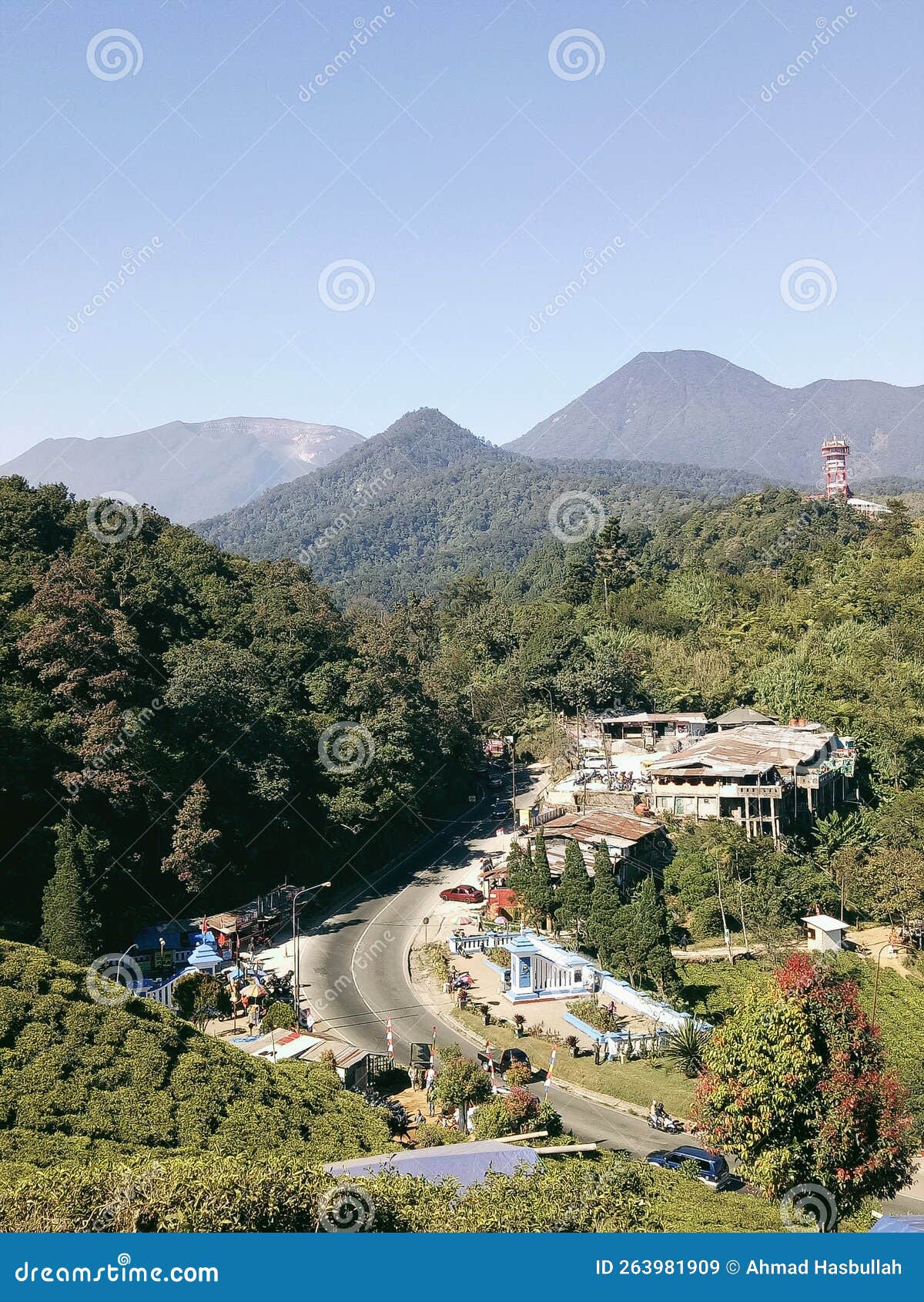 The View of Puncak, Indonesia Stock Image - Image of valley, ridge ...