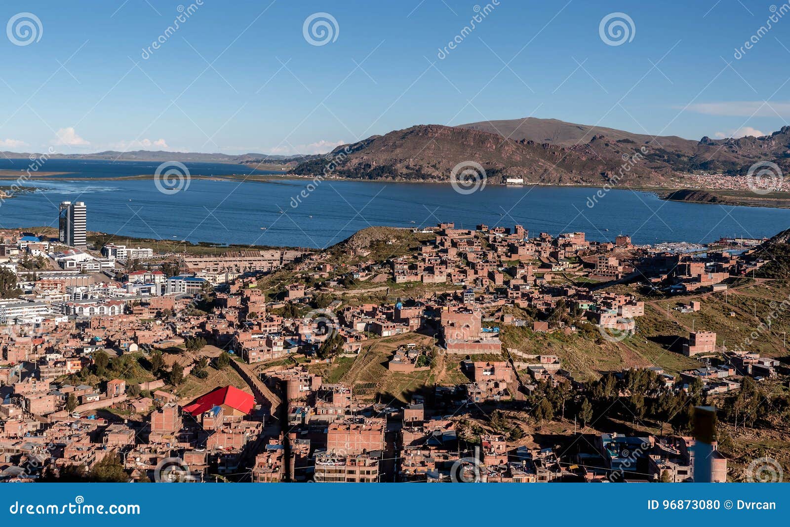 View of Puno by Titicaca Lake, Peru Stock Photo - Image of inca ...