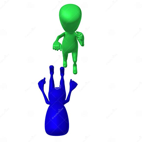 View Puppet Hit Another Fall To Ground Stock Illustration ...