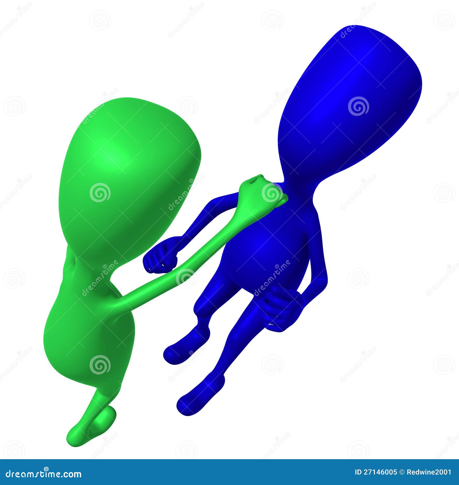 Man Hit Another Man Fist By His Face, Vector Cartoon Stick Figure ...