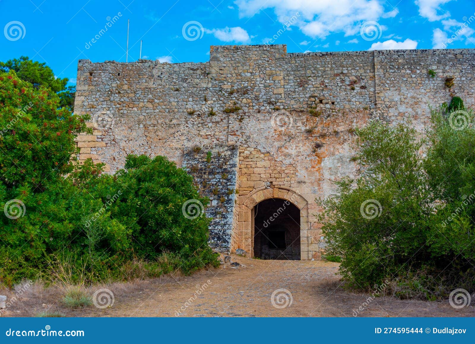 View of Pylos Castle in Greece Stock Photo - Image of gate, castle ...