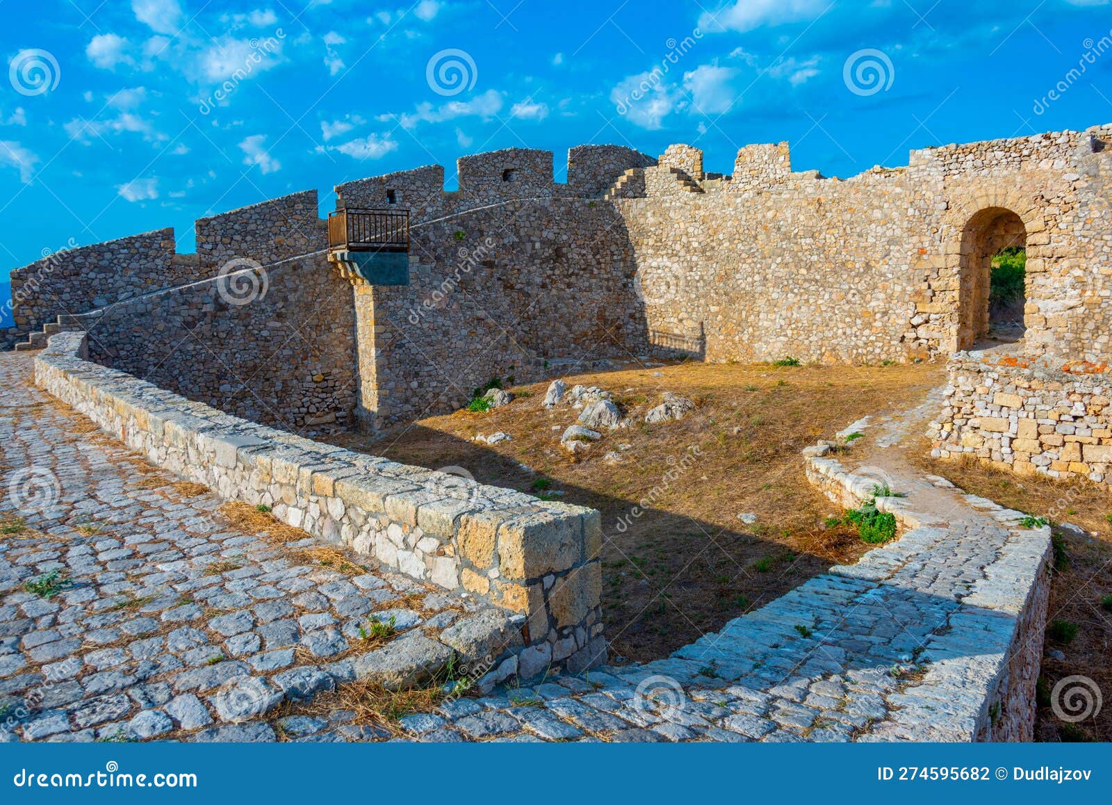 View of Pylos Castle in Greece Stock Photo - Image of citadel, pilos ...
