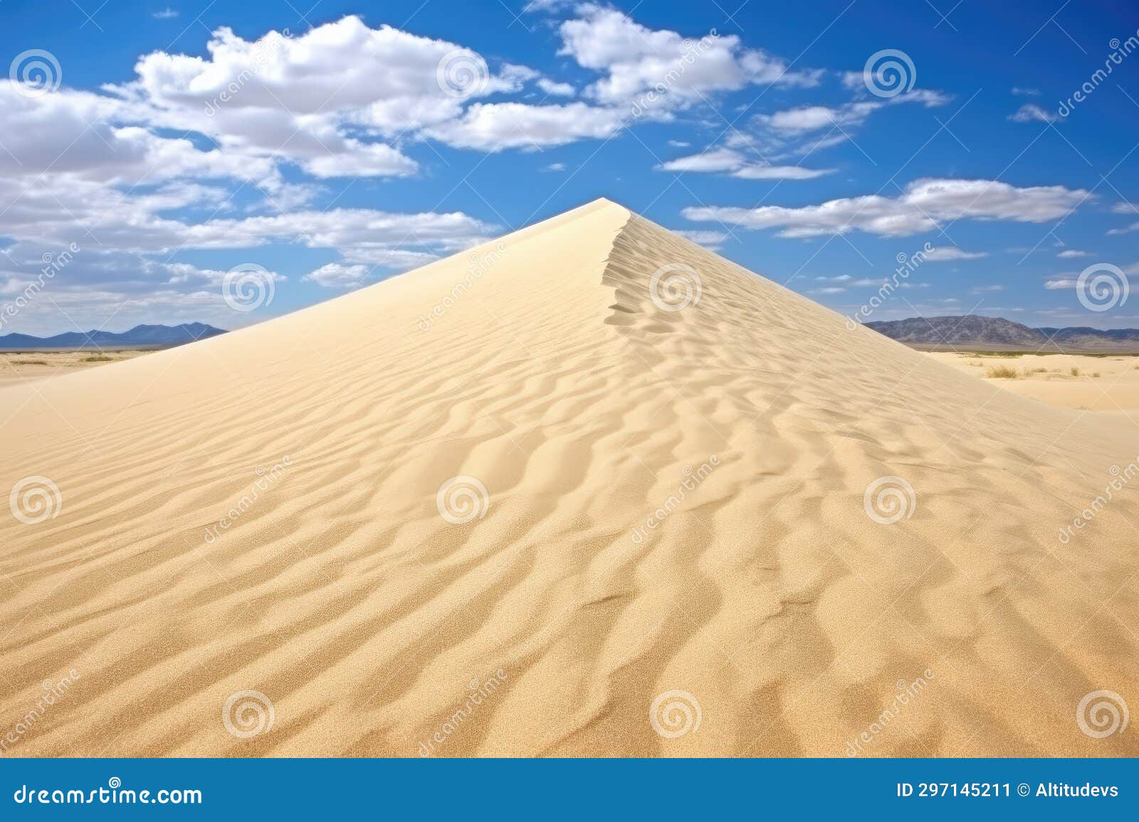 View of a Pyramid from a Desert Sand Dune Stock Image - Image of ...