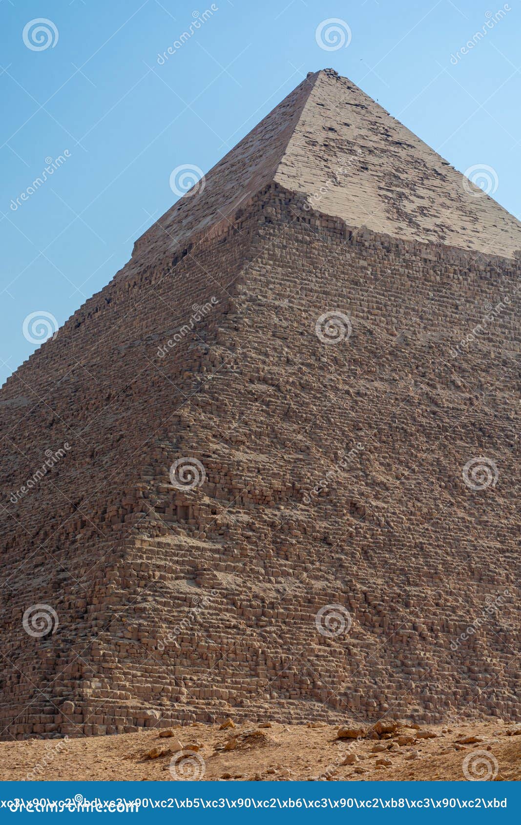View of the Pyramids in the Giza Valley on a Bright Sunny Day Stock ...