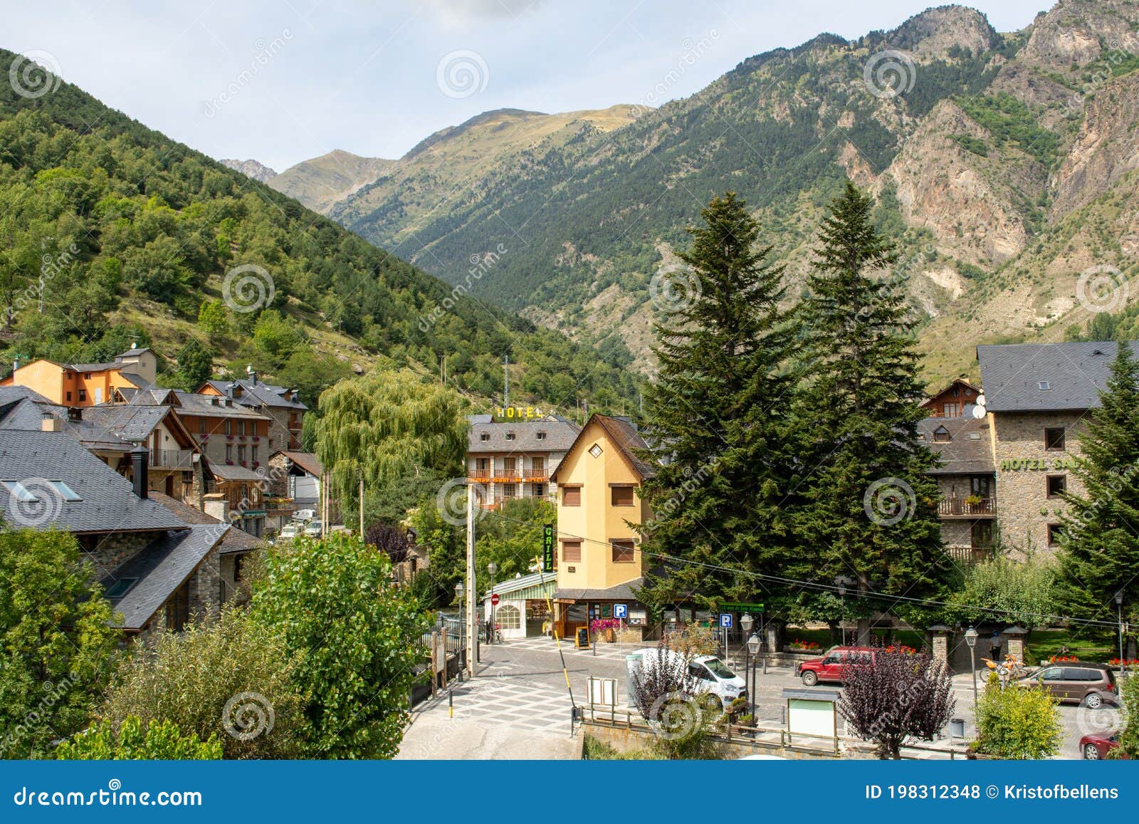 View on the Pyrenees Mountain Village of Espot, Spain Editorial Stock ...