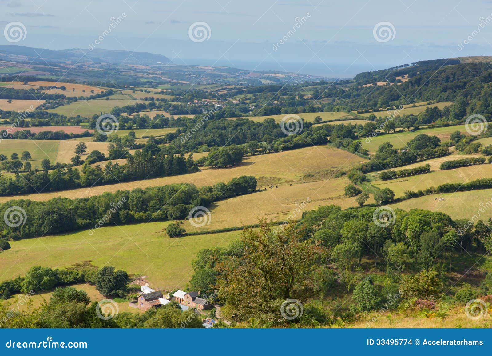 View from the Quantock Hills Somerset England Stock Photo - Image of ...