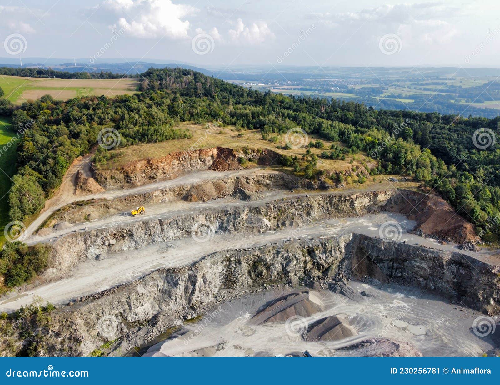 View of a Quarry from Above Stock Image - Image of alps, iron: 230256781