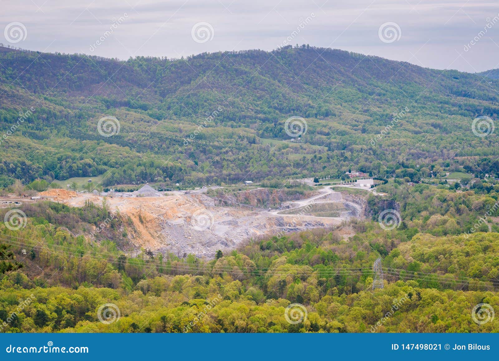 View of a Quarry in the Blue Ridge Mountains from the Blue Ridge ...