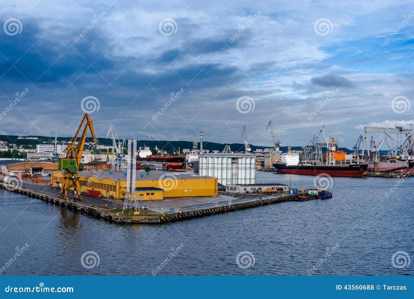 View of the Quay Port and Shipyard Editorial Stock Photo - Image of ...