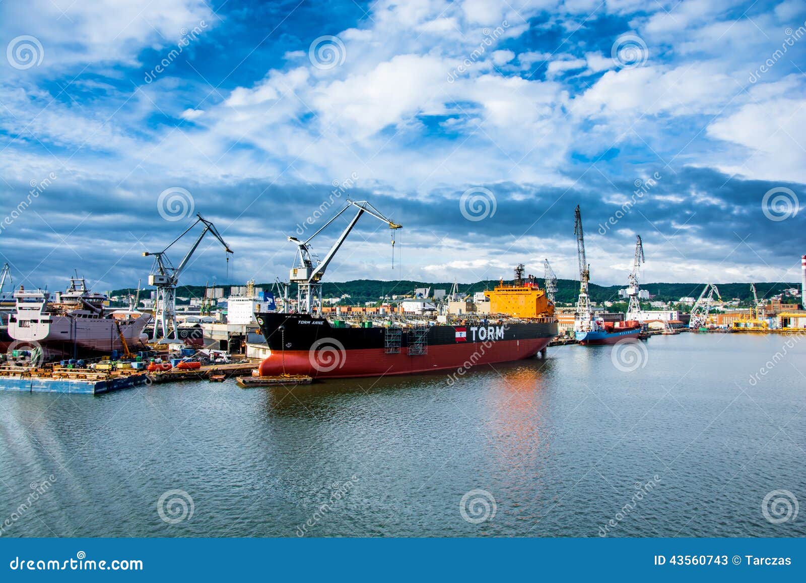 View of the Quay Port and Shipyard Editorial Stock Photo - Image of ...